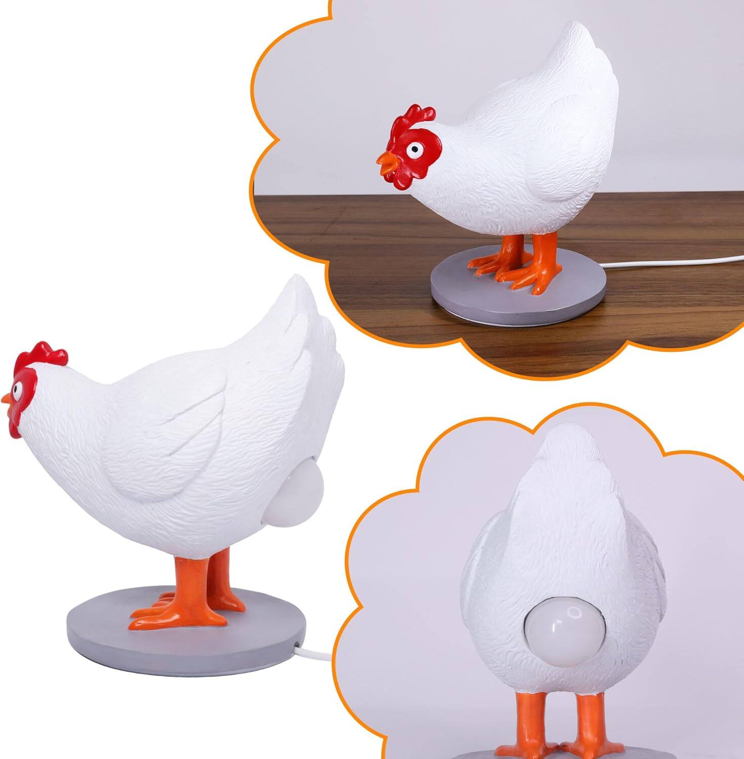 Stamp n Camp Chicken Egg Lamp Funny Chicken Table Lamp LED Egg Night ...