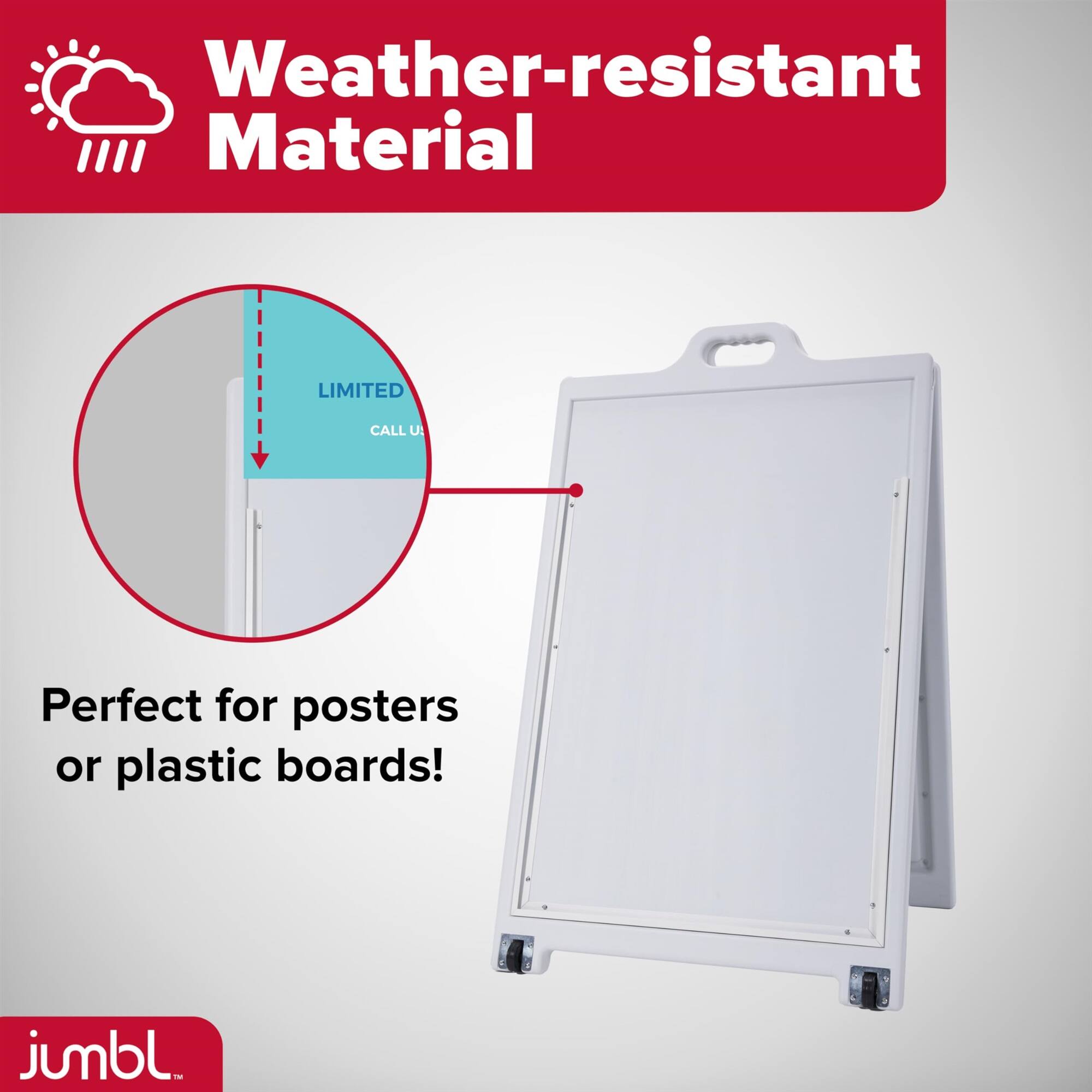 Jumbl 24" x 36" A Frame Signboard 2 Sided Sidewalk Sign W/Portable ...