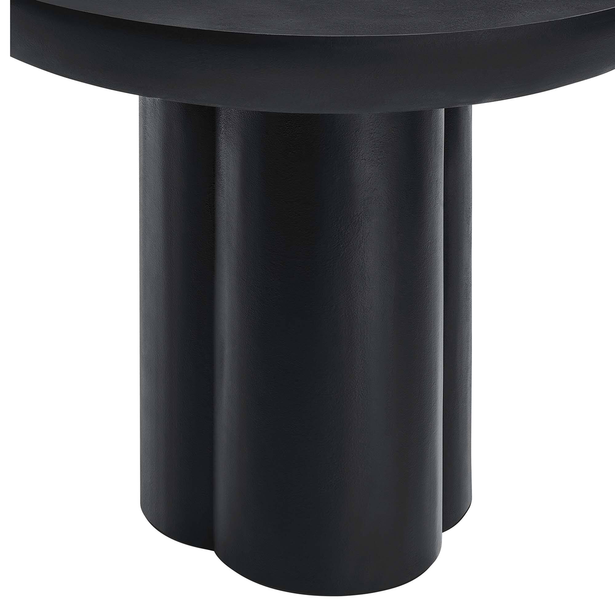Caspian 40" Round Concrete Dining Table by Modway Black EEI-6762-BLK ...