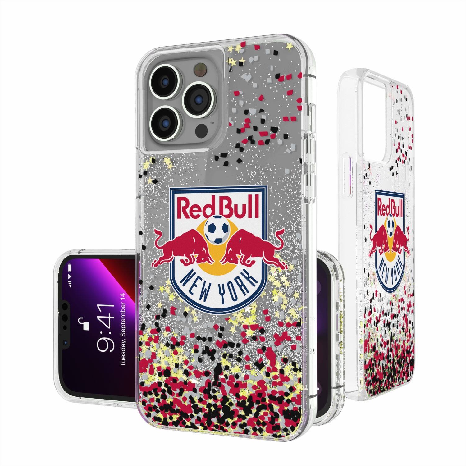 Keyscaper MLS New York Red Bulls iPhone Confetti Glitter Design Case 15 ...