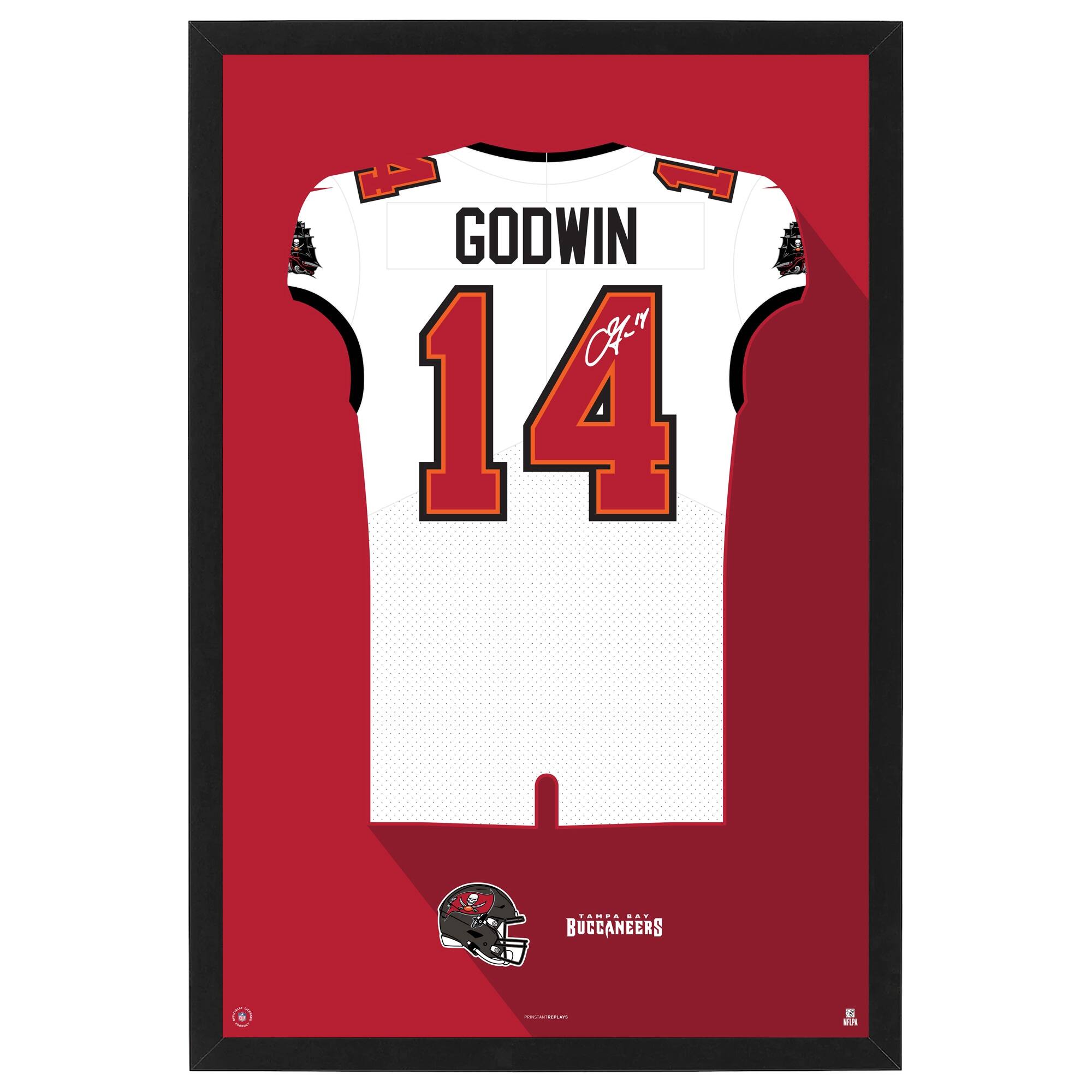 Sporticulture Chris Godwin Tampa Bay Buccaneers Away Jersey Framed Art ...