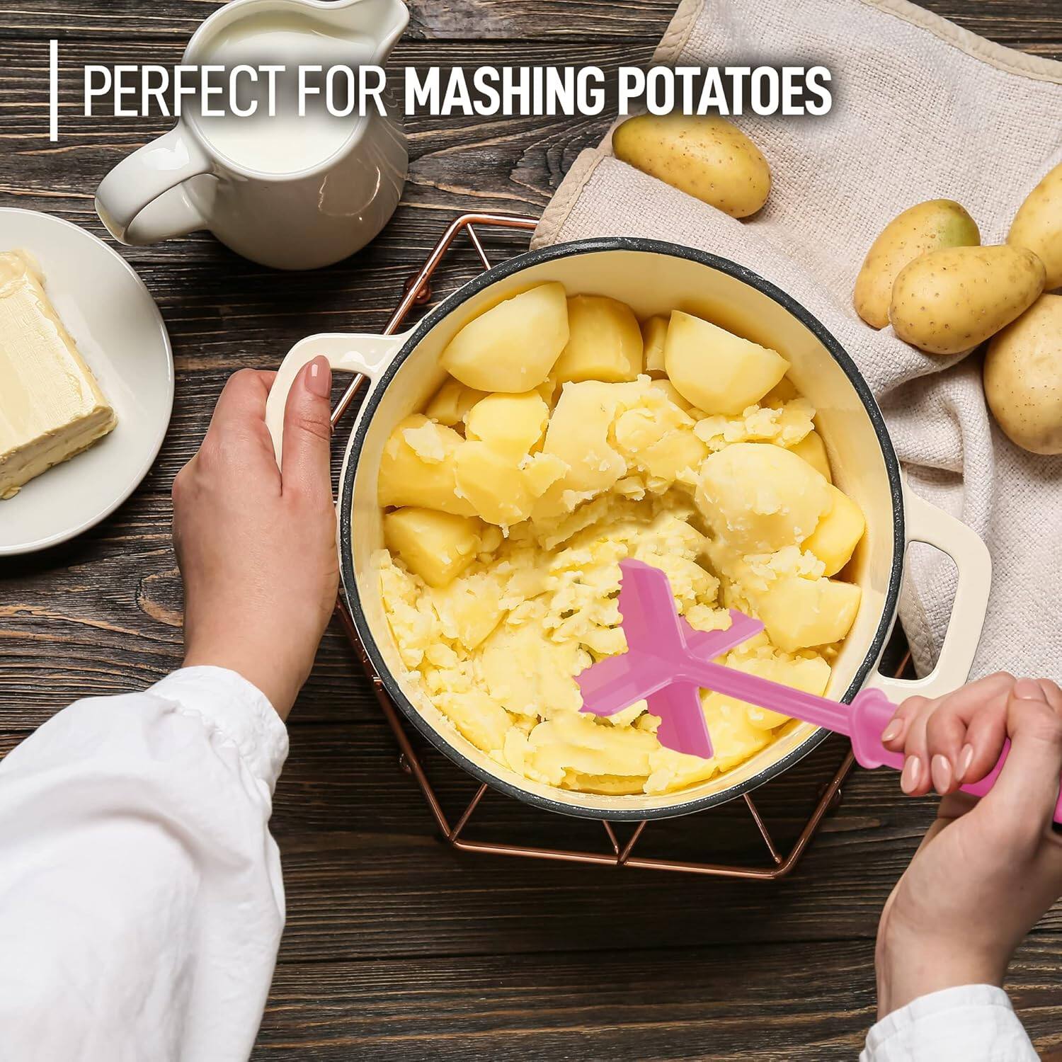 Zulay Kitchen Ground Beef Chopper Tool Hamburger Smasher Tool Meat ...