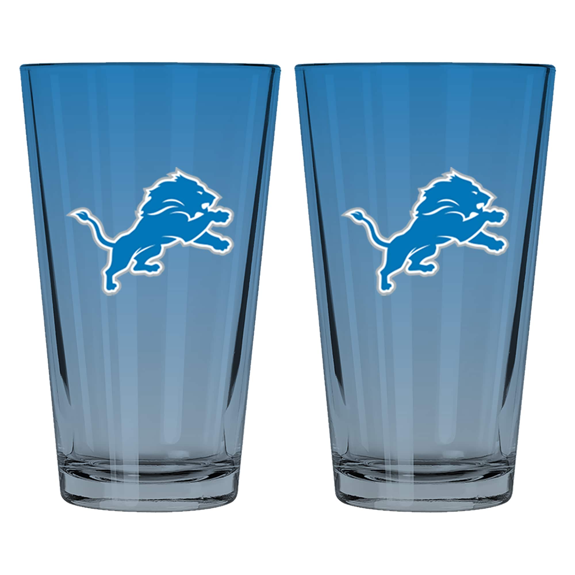 The Memory Company Detroit Lions Two Pack 16oz. Ombre Pint Glass Set ...