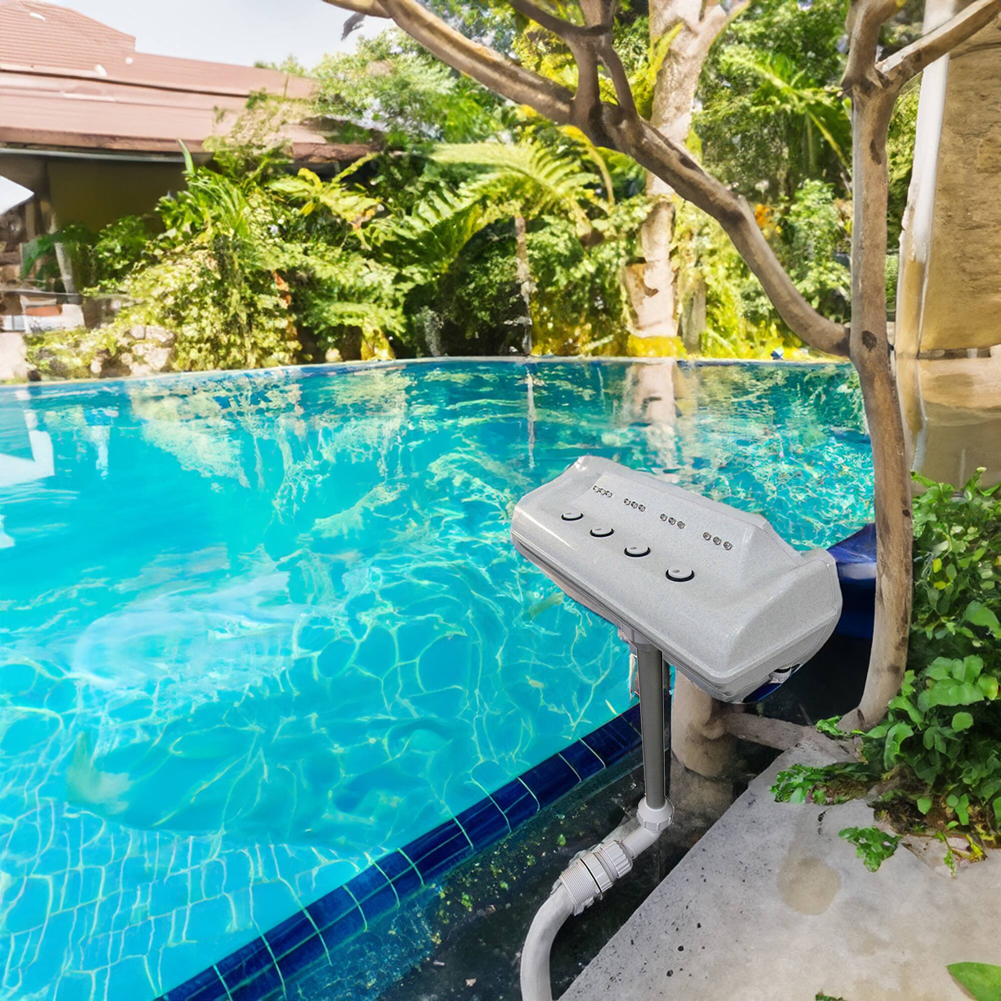 Northlight LED Lighted Cascade Waterfall Swimming Pool Fountain 17 ...