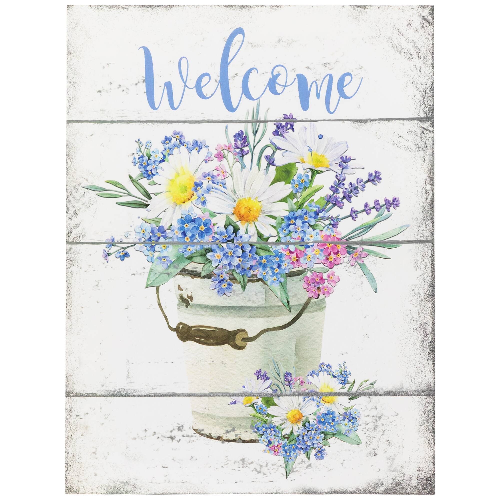 Northlight Spring Floral "Welcome" Wall Sign 16" White 35737539 - Best Buy