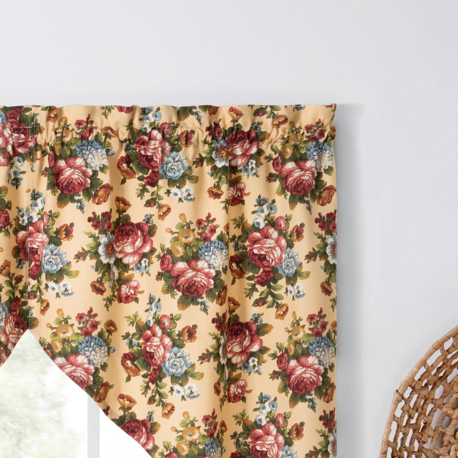 Ellis Curtain Ellis Bella Rose Stylish Medium Scale Printed Floral ...
