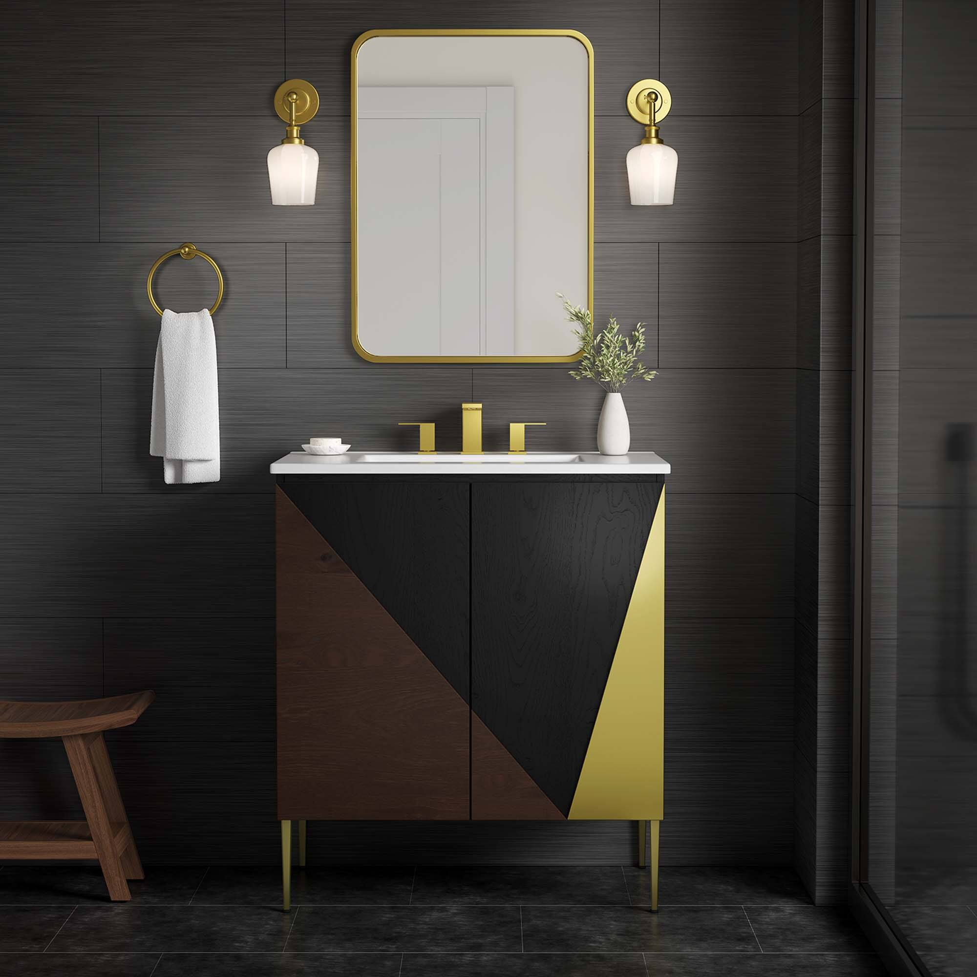 Alchemist Bathroom Vanity Basin Included by Modway White Black EEI-6462 ...