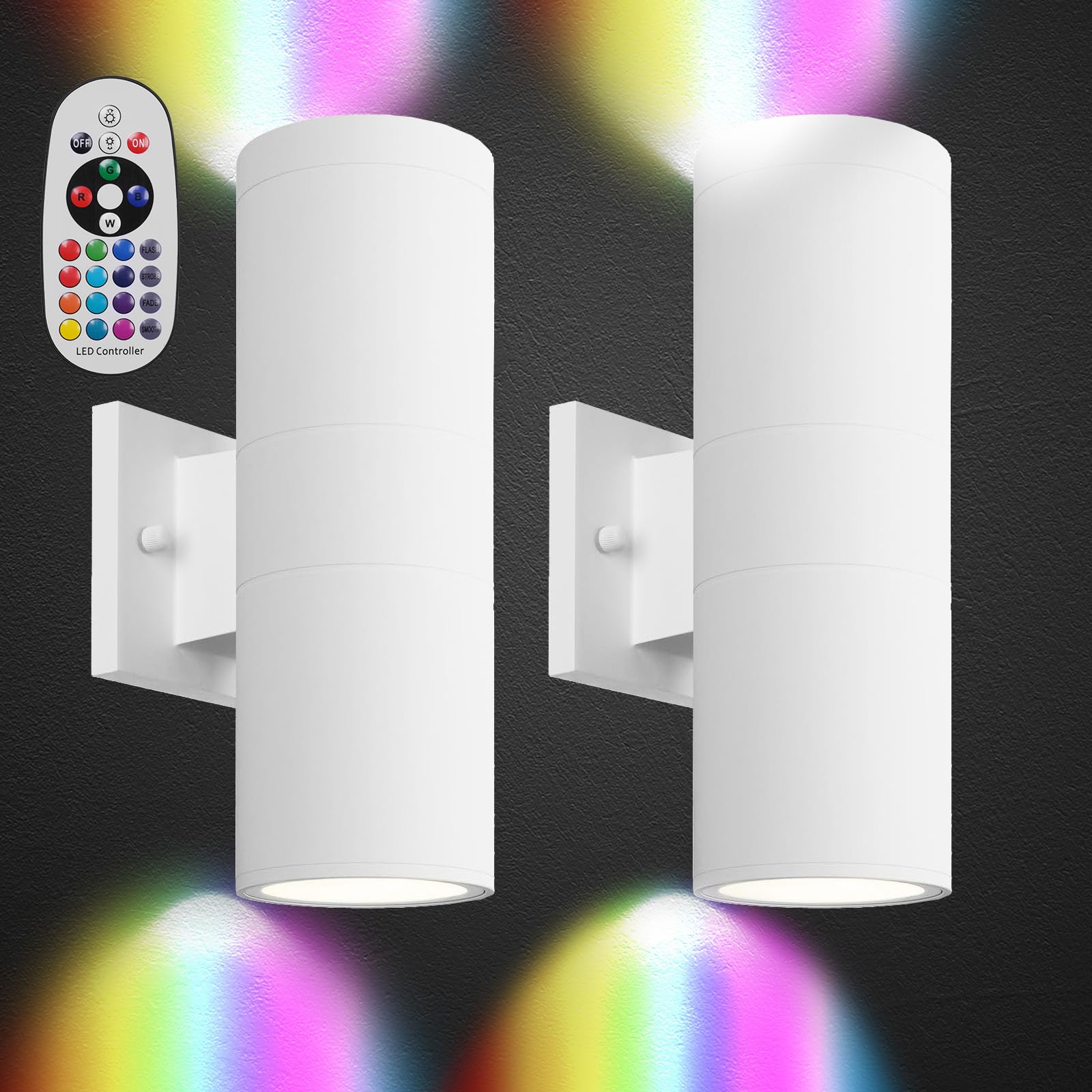 Reds Spade Rgb Wall Light Up And Down Lights Color Changing Sconces ...