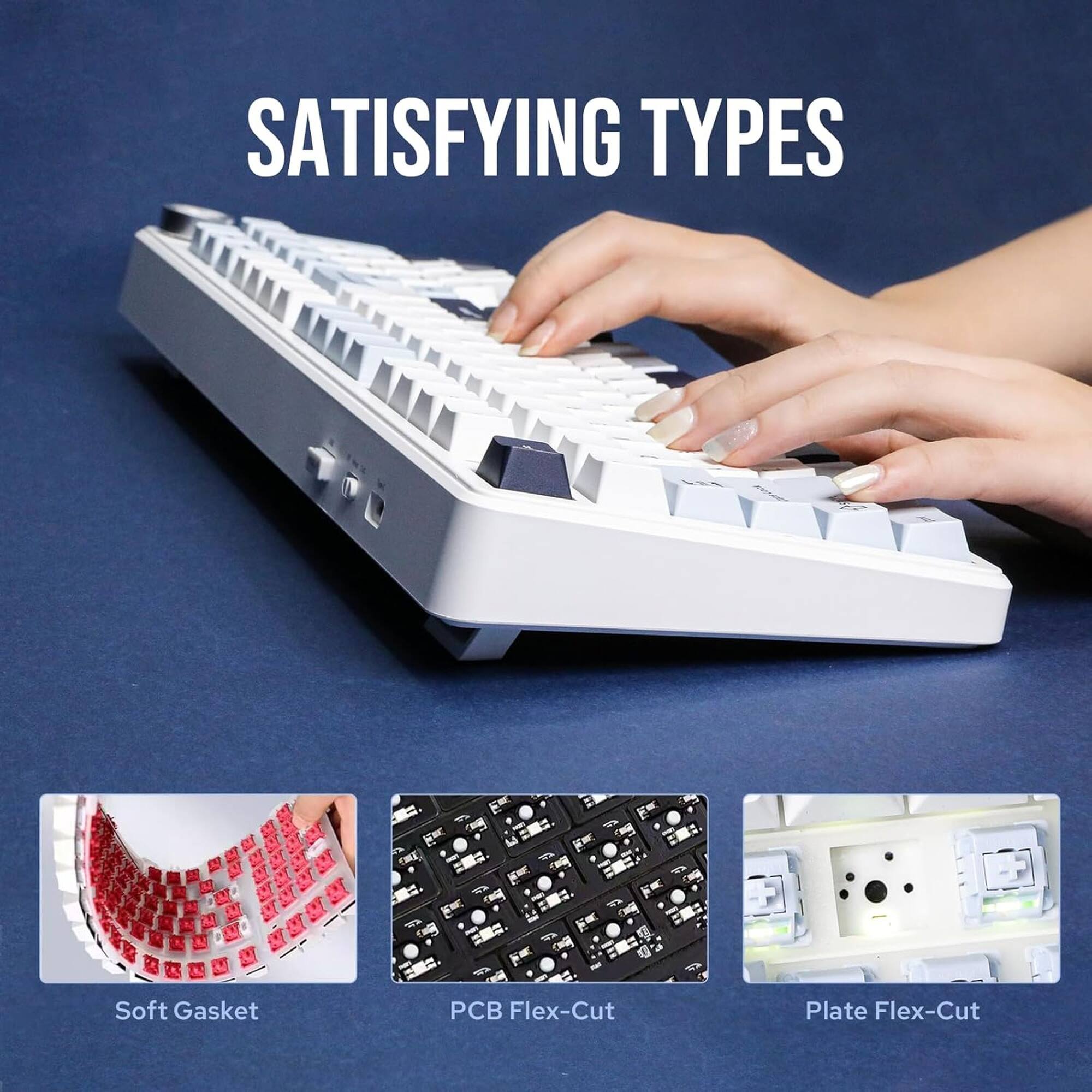 AULA F99 Pro 99 Key Wireless Hot Swappable Mechanical Gaming Keyboard ...