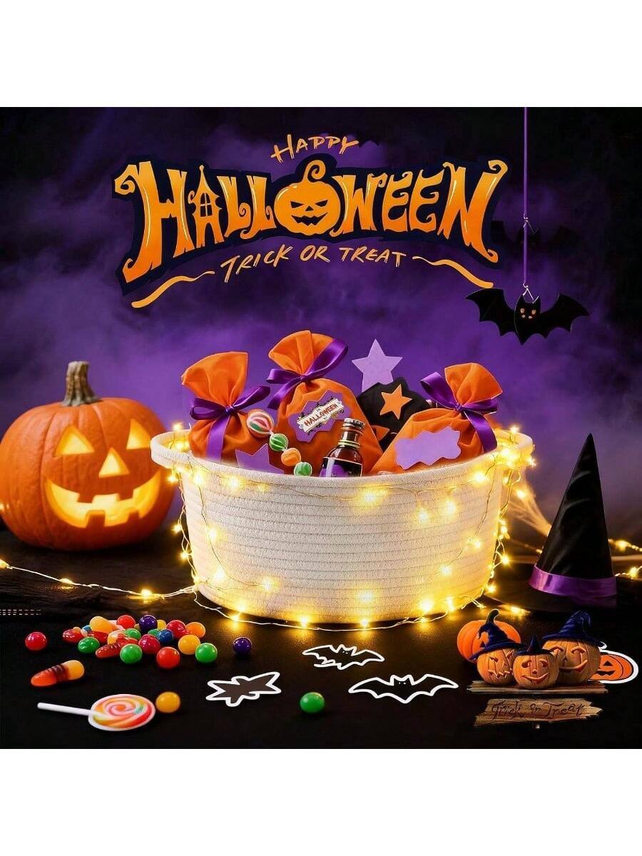 Live At Space Cute Woven Storage Basket with Handle, Baskets Gifts ...