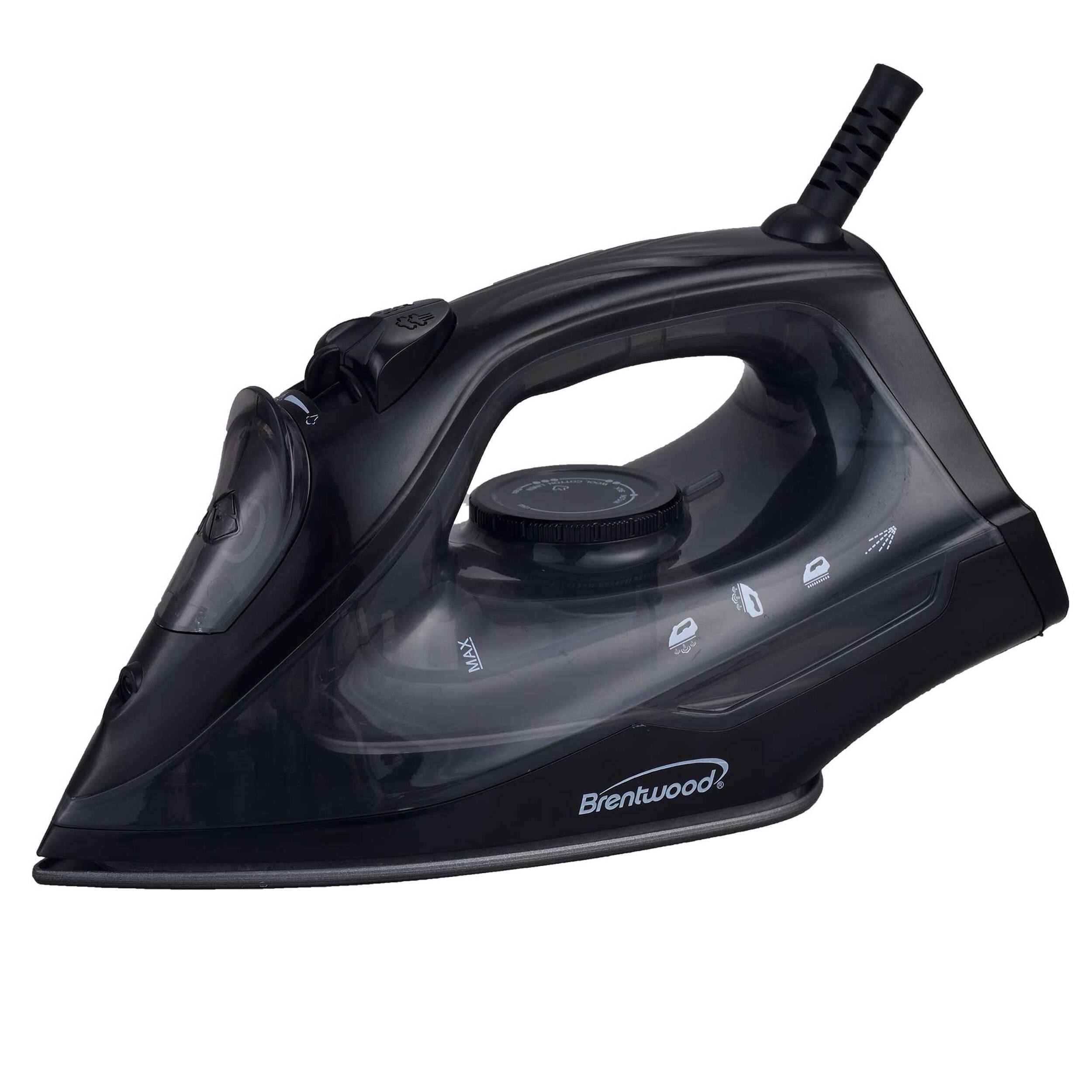 Brentwood 1200W Lightweight Non Stick Steam Iron in Black MPI-51BK ...