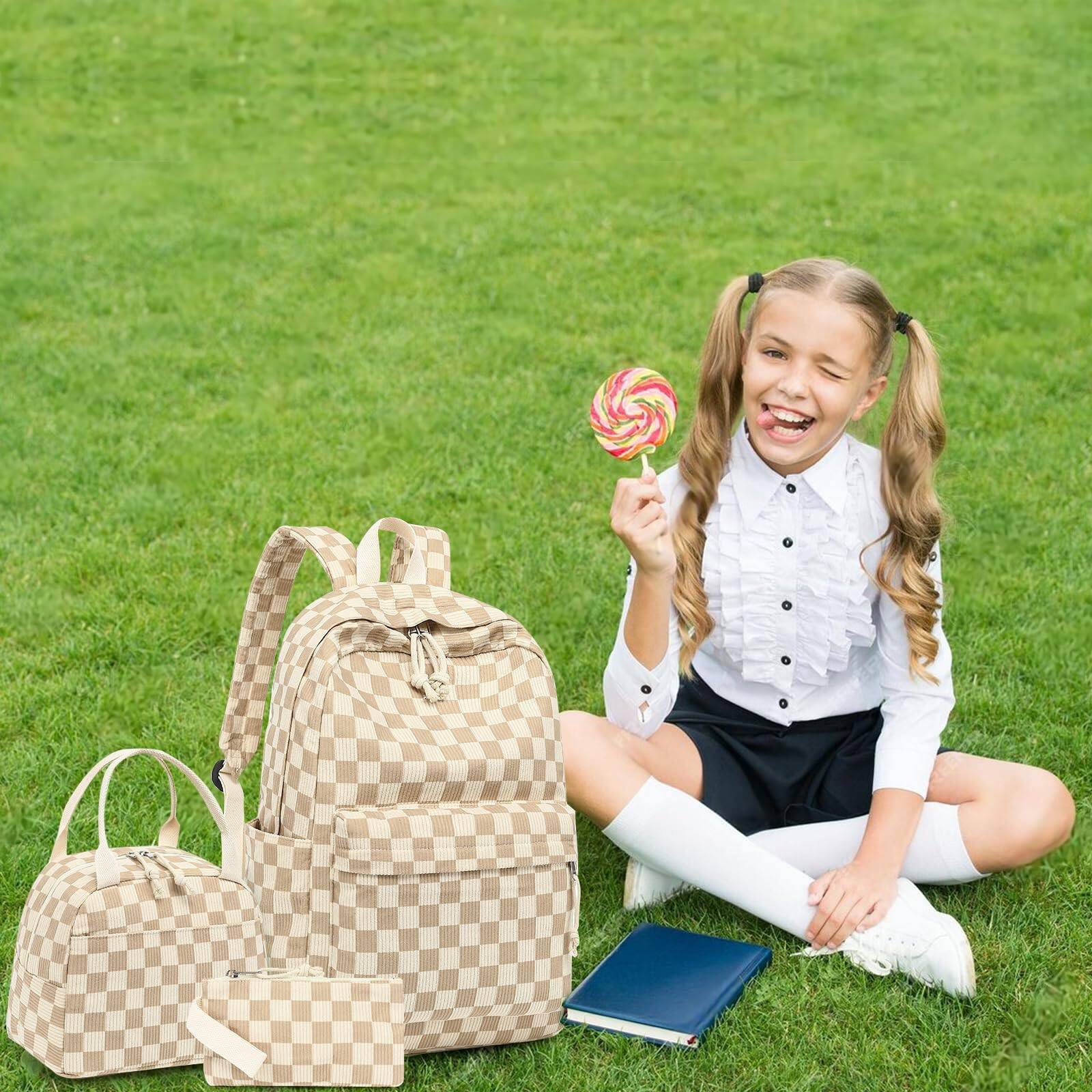 Cozy Serene School Backpack Teens Book Bags With Lunch Box Pencil Bag ...