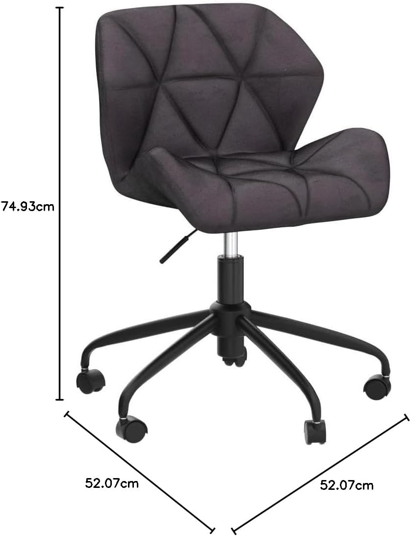 Trinkets Crazed Eldon Diamond Tufted Adjustable Swivel Office Chair ...