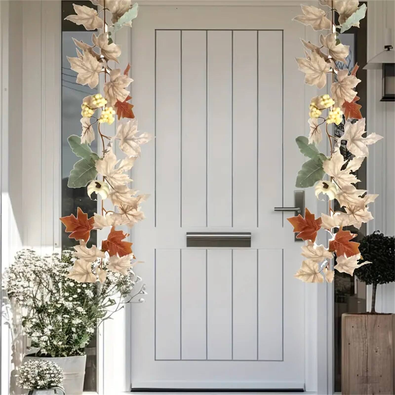 Auledio Fall Maple Leaves Garland Decoration, Artificial Fall Garland ...