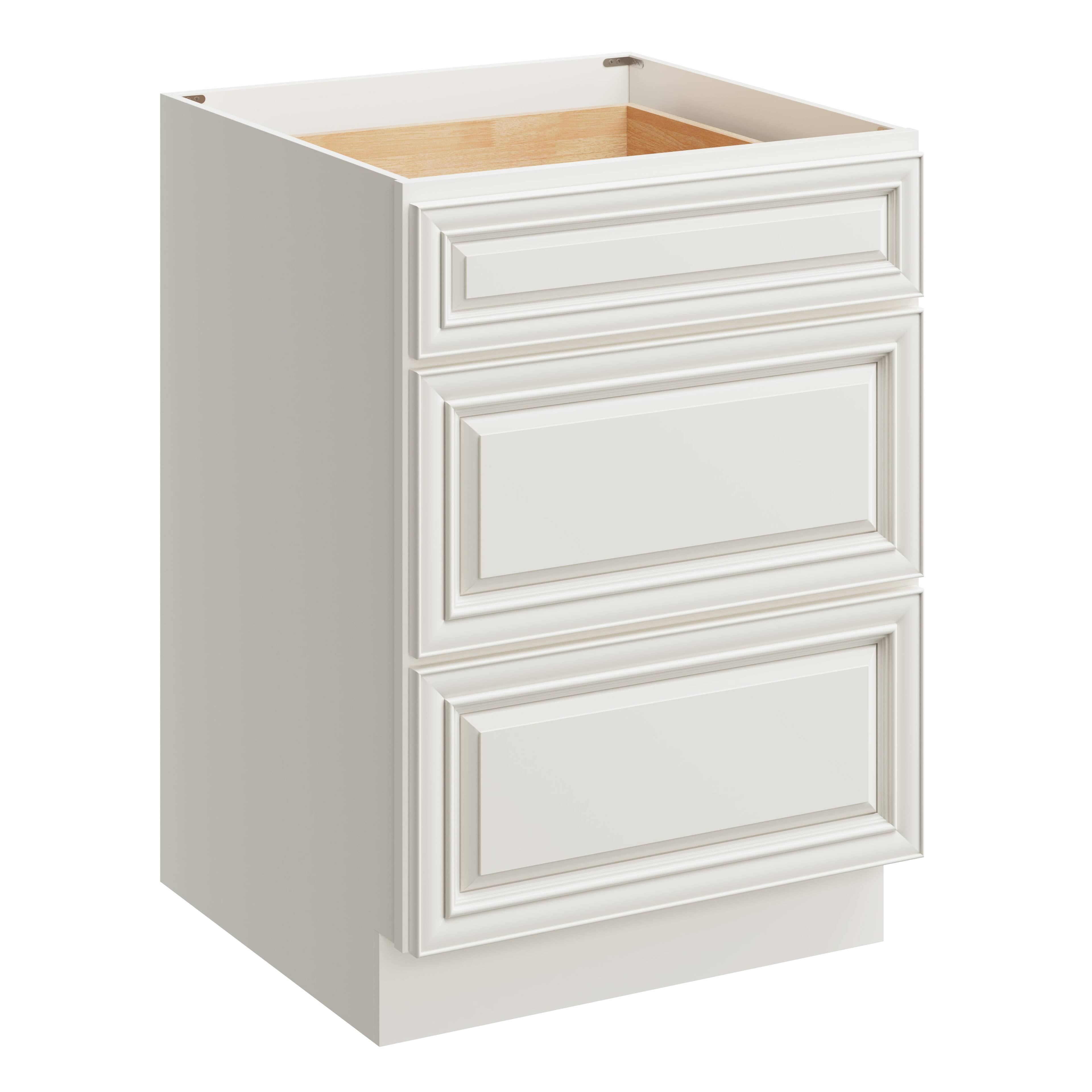 Boyel Living 24 Inch Kitchen Base Cabinet with 3 Soft Close Drawers ...