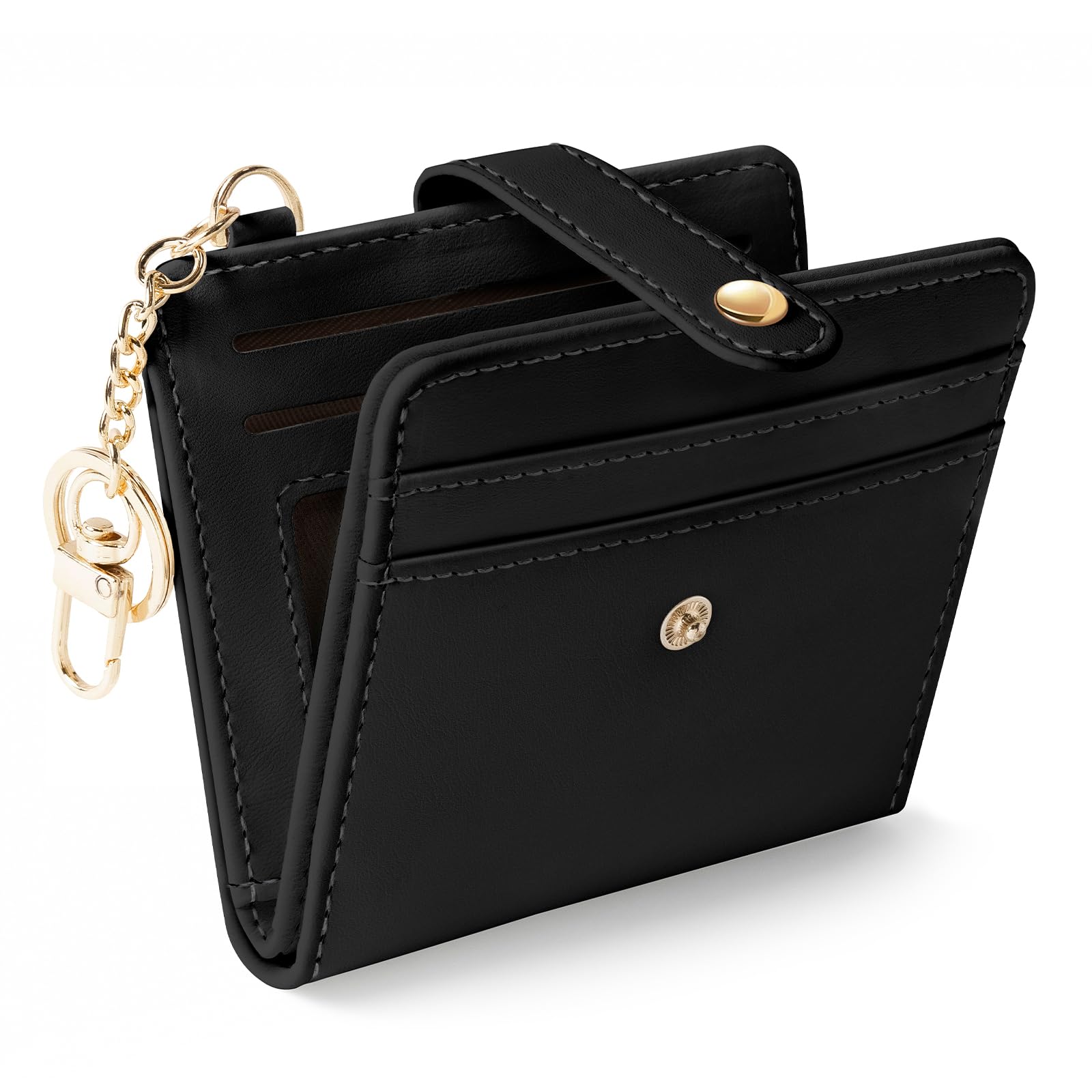 Jadie Link Black Cat Floral Rfid Women Wallet Small Slim Thin Credit ...