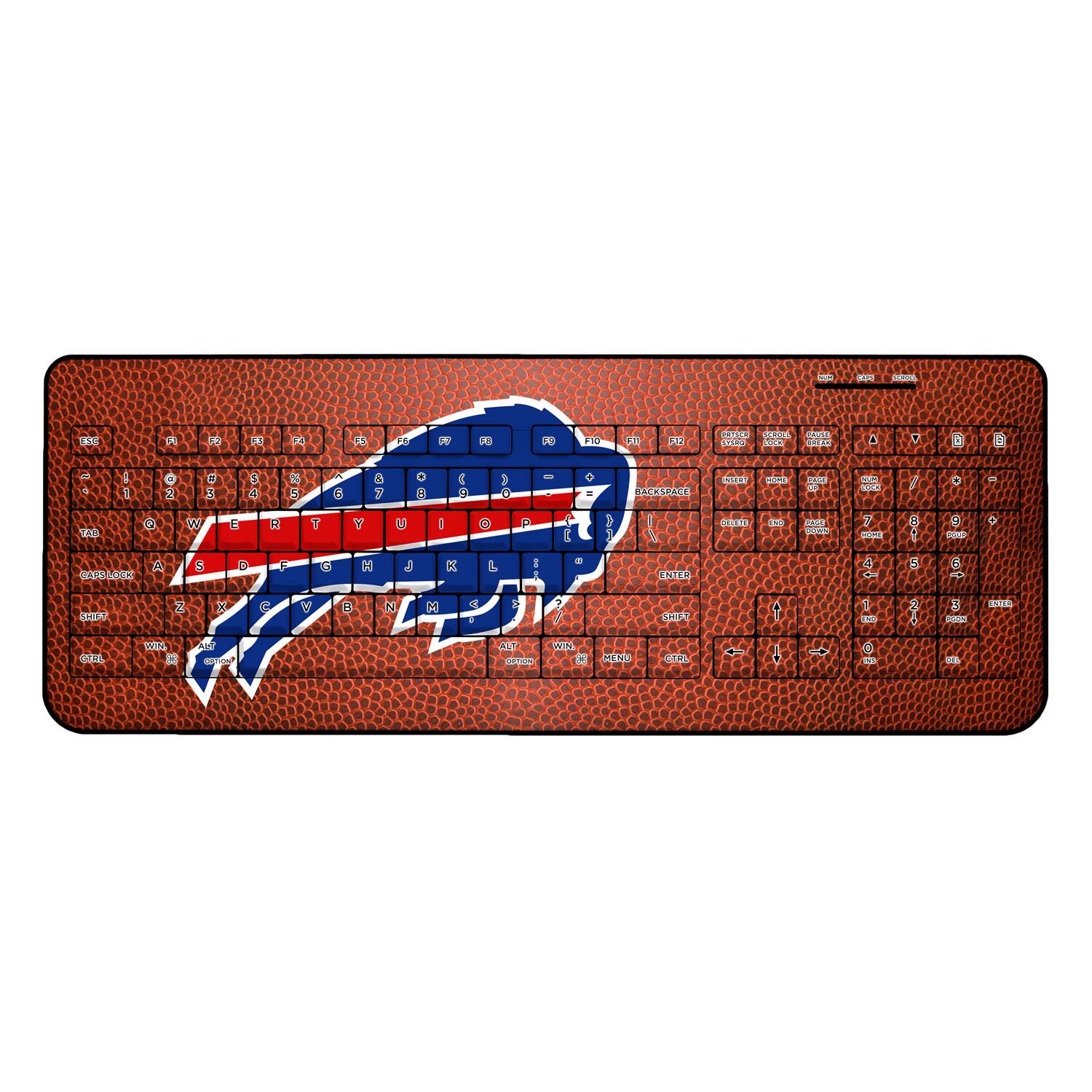 Keyscaper Buffalo Bills Football Design Wireless Keyboard Multicolor ...