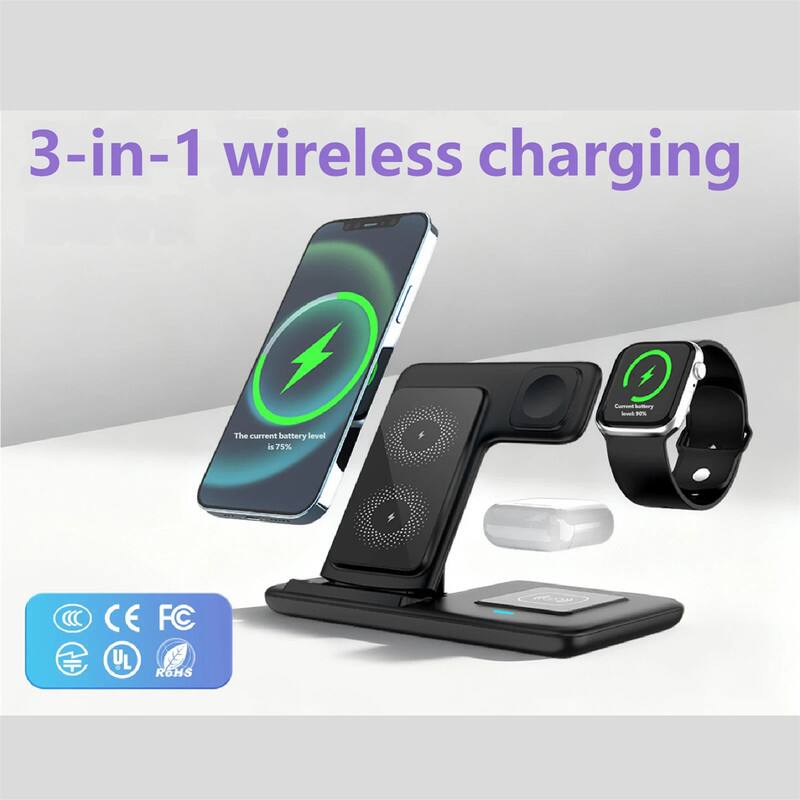 RISOKEYS 3 in 1 Foldable Wireless Charger with Charging Port Use for ...