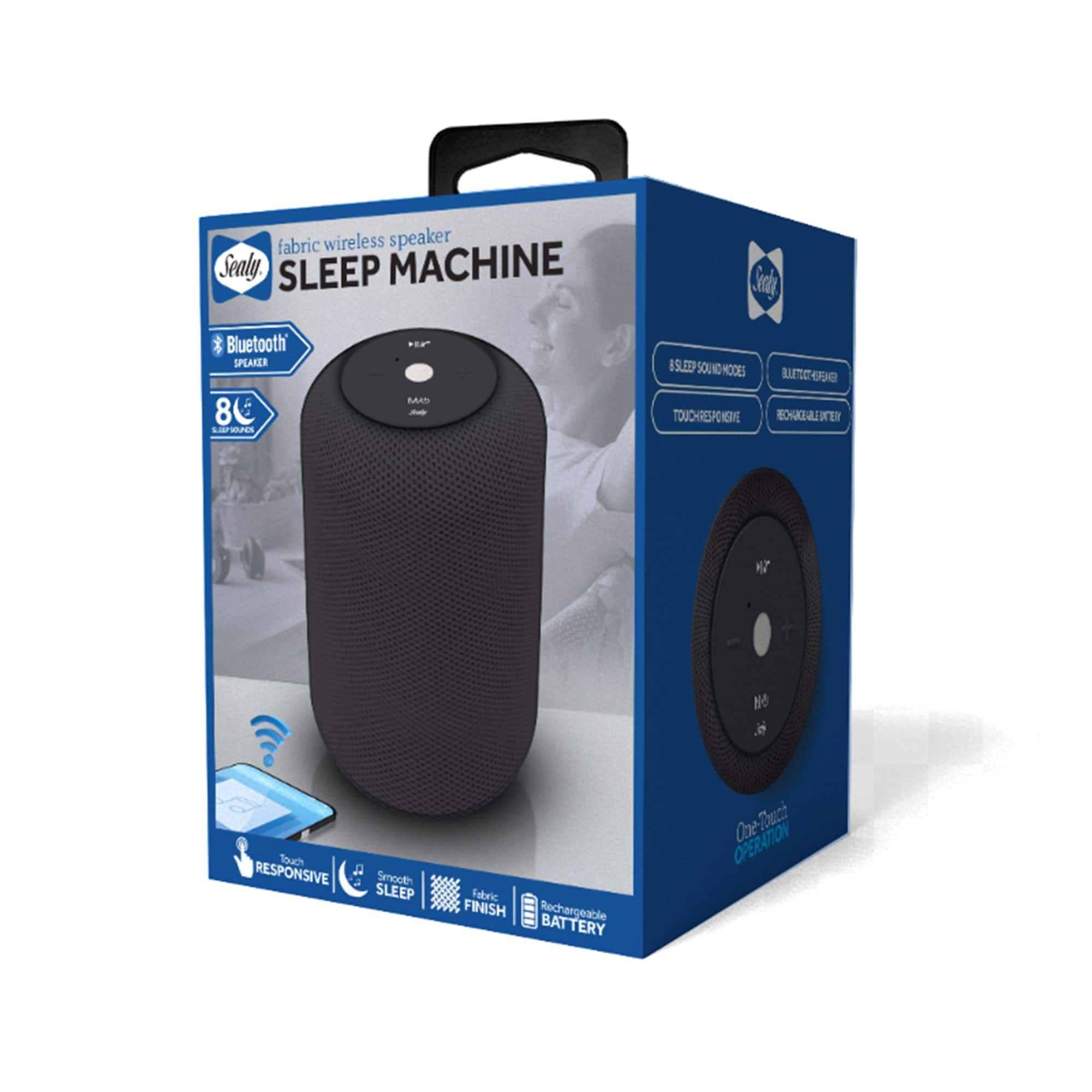 Best Buy: Sealy Fabric Wireless Speaker Sound Machine Black SL-HW-SN-114-bk