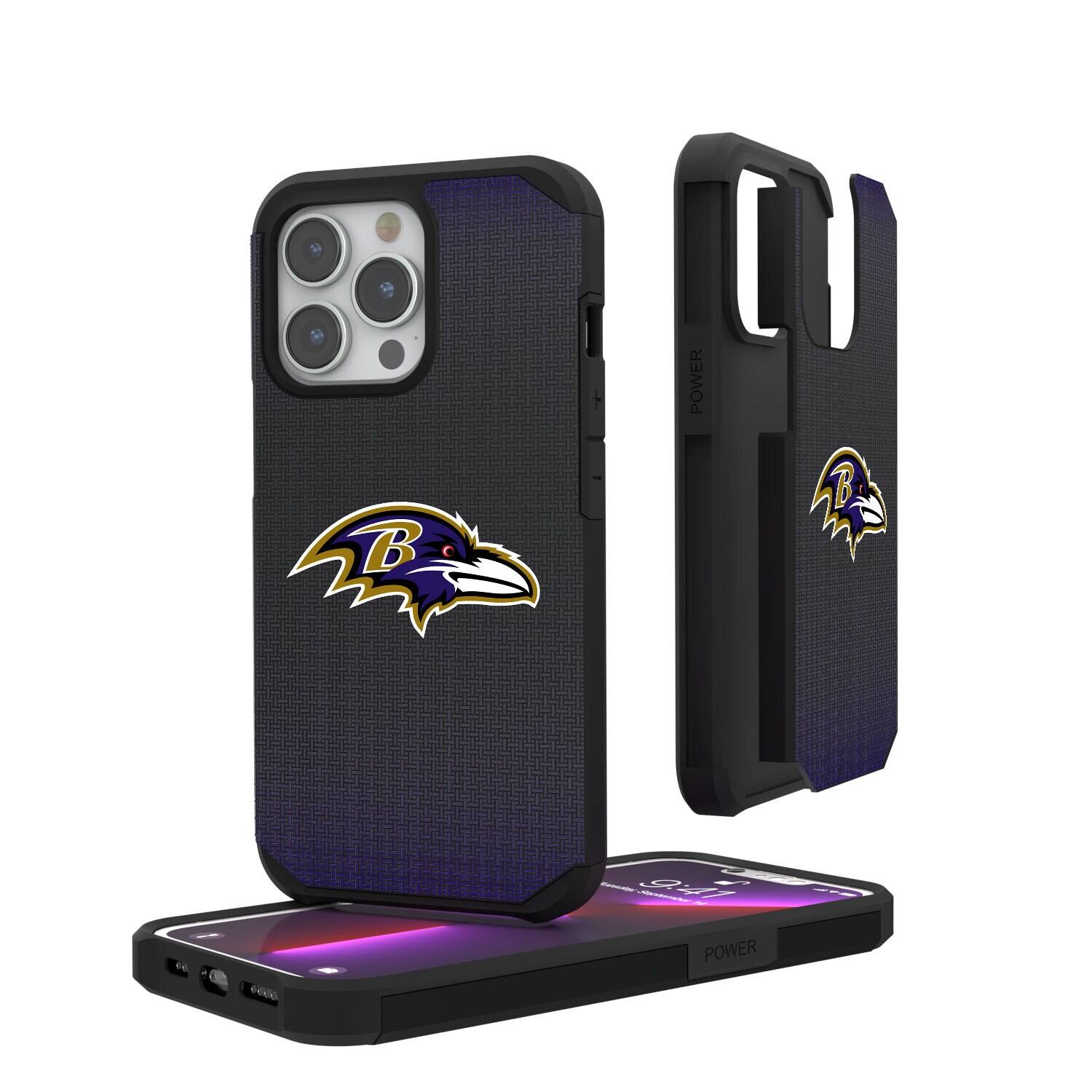 Keyscaper NFL Baltimore Ravens Linen Logo iPhone Rugged Case 16 Plus ...