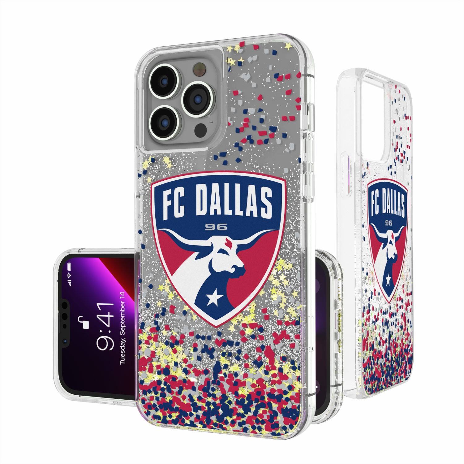 Keyscaper MLS FC Dallas iPhone Confetti Glitter Design Case 13 Pro Max ...