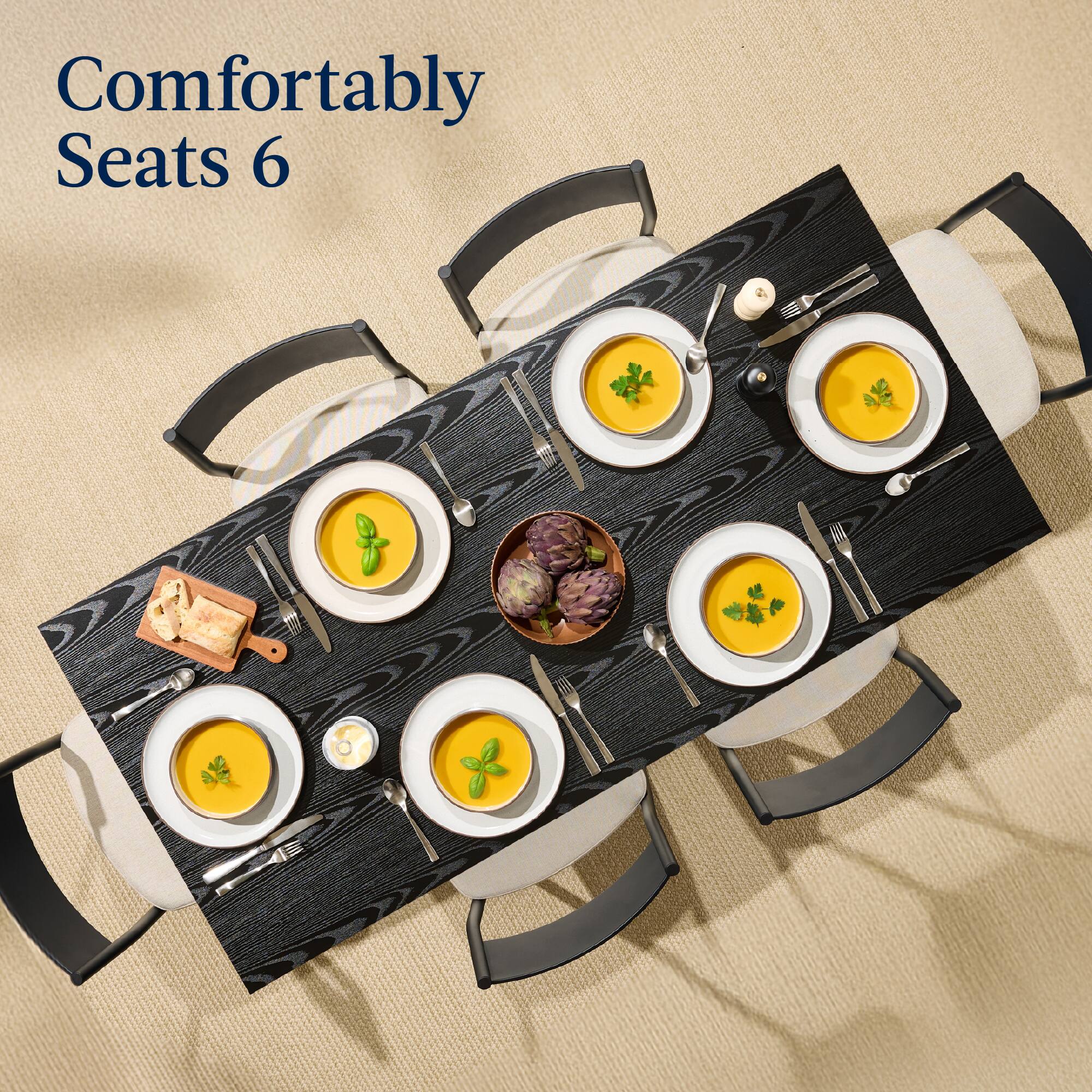 Best Choice Products 7 Piece Modern Dining Set, Kitchen Table w/ 6 ...