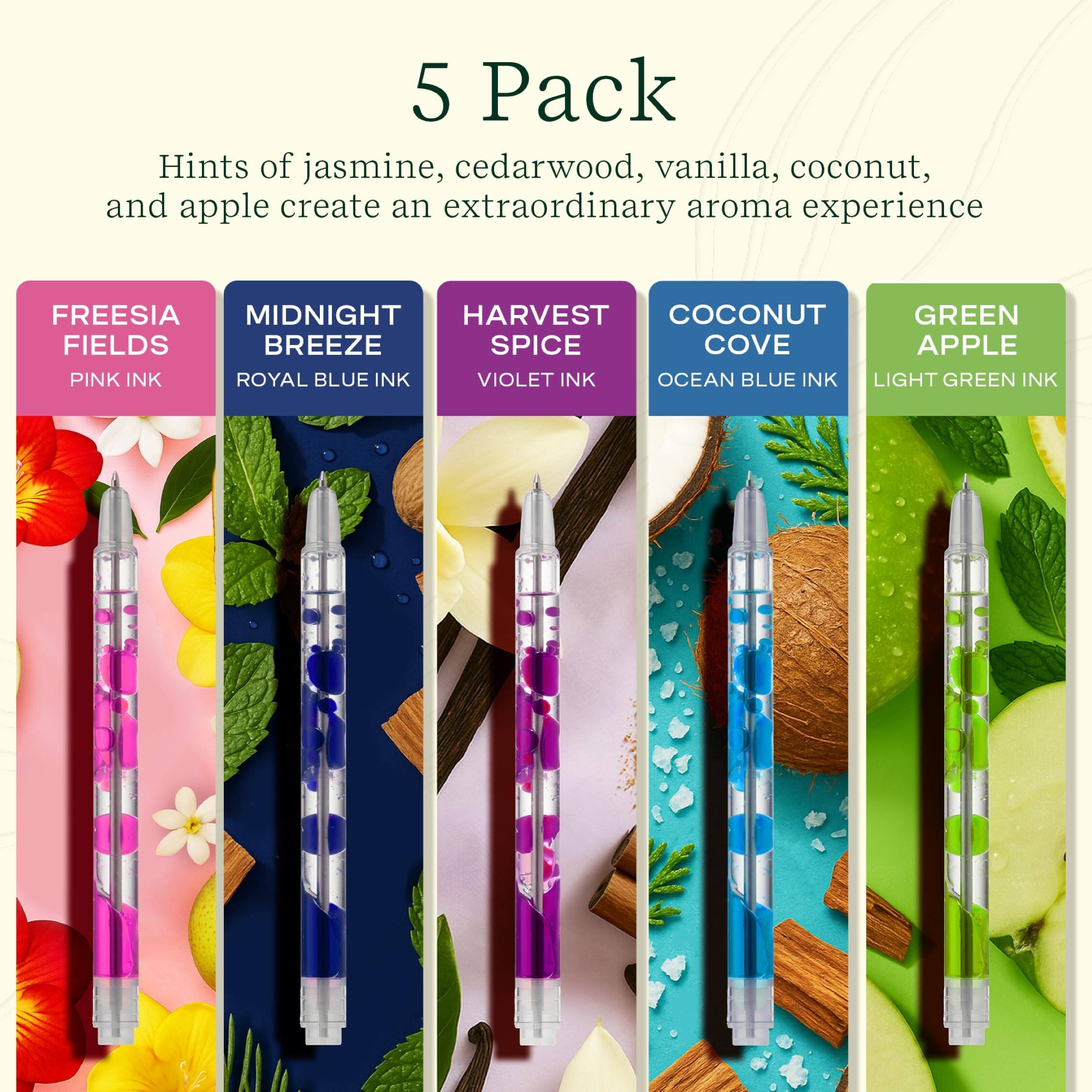 Paradigms Interiors Scented Lava Gel Pen Set 5 pack (brights) Pens ...