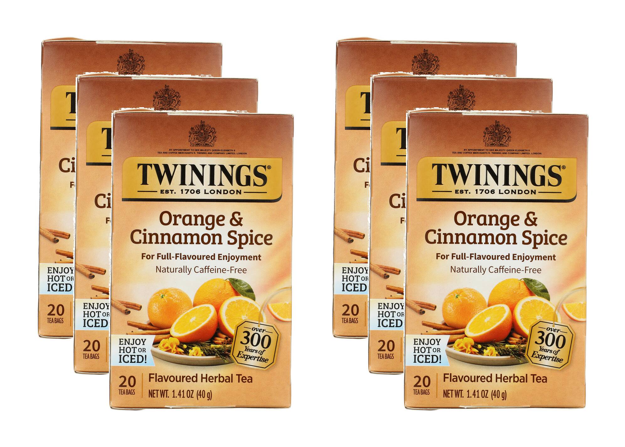 Twinings Twining Tea Tea Herbal Orange Cinnamon Spice Pack of 6 20 bags ...