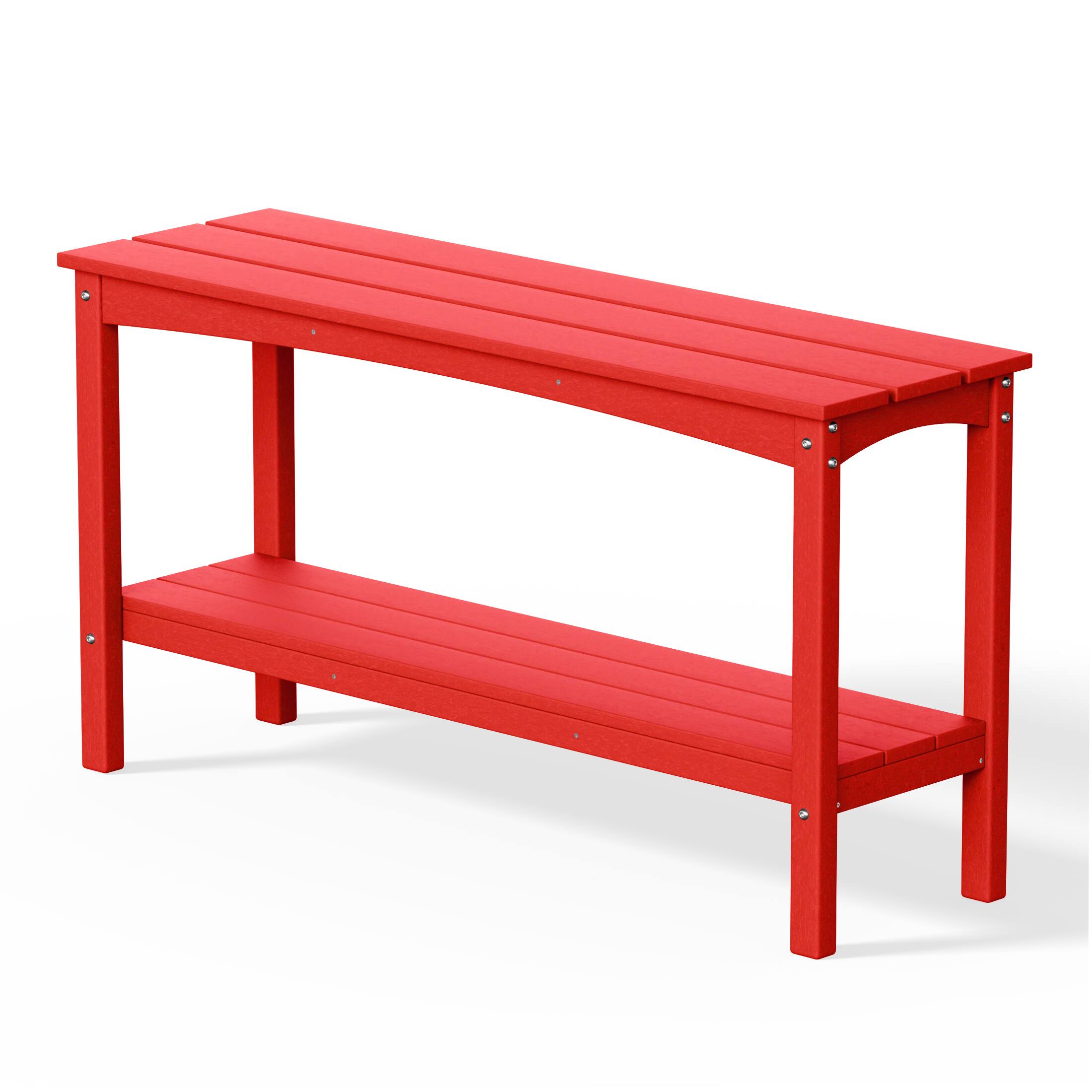 WestinTrends Malibu 55" Outdoor Patio HDPE Adirondack 2 Tier Shelf ...