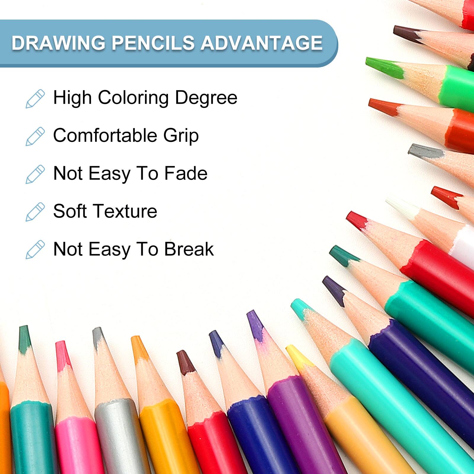 Unique Bargains Colored Pencils Set, 6pcs Oil Color Pencils Wooden ...