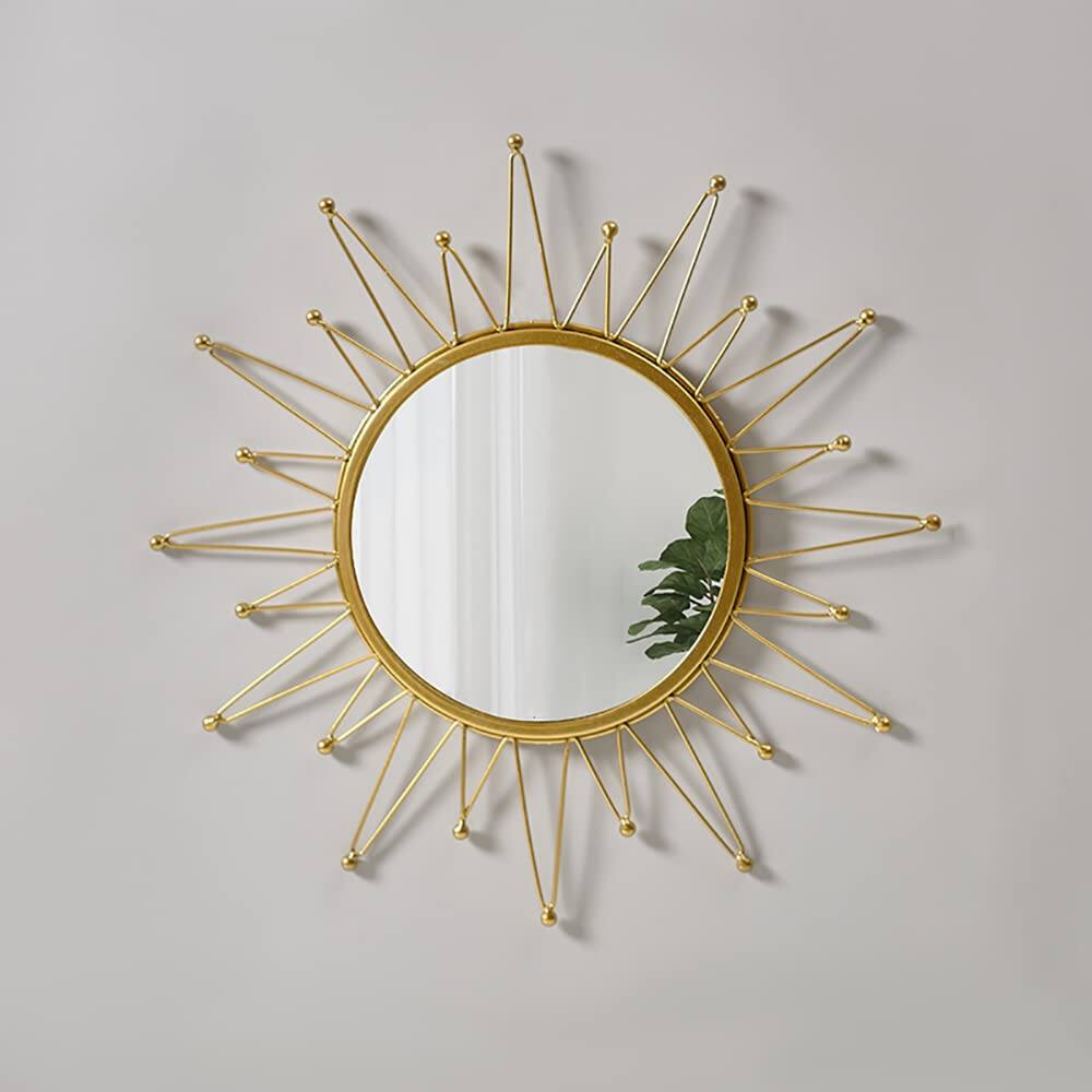 TECH SAFARI Mirrors Metal Sunburst Wall Mirror For Room Home Decor Boho ...