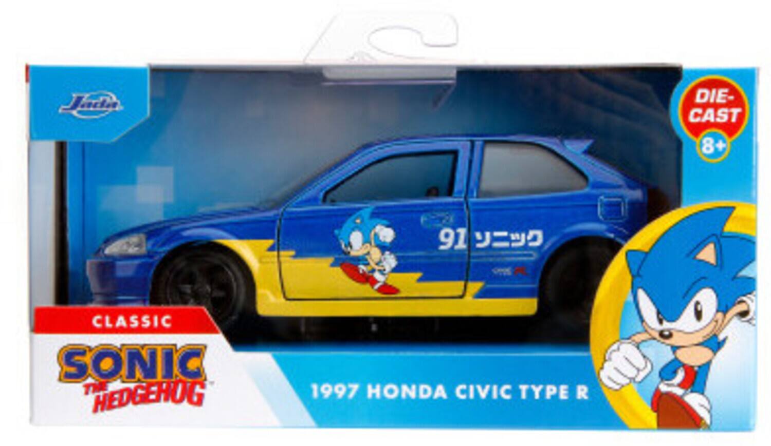 Jada Toys 1:32 Sonic the Hedgehog Hollywood Rides '97 Honda Civic Type ...