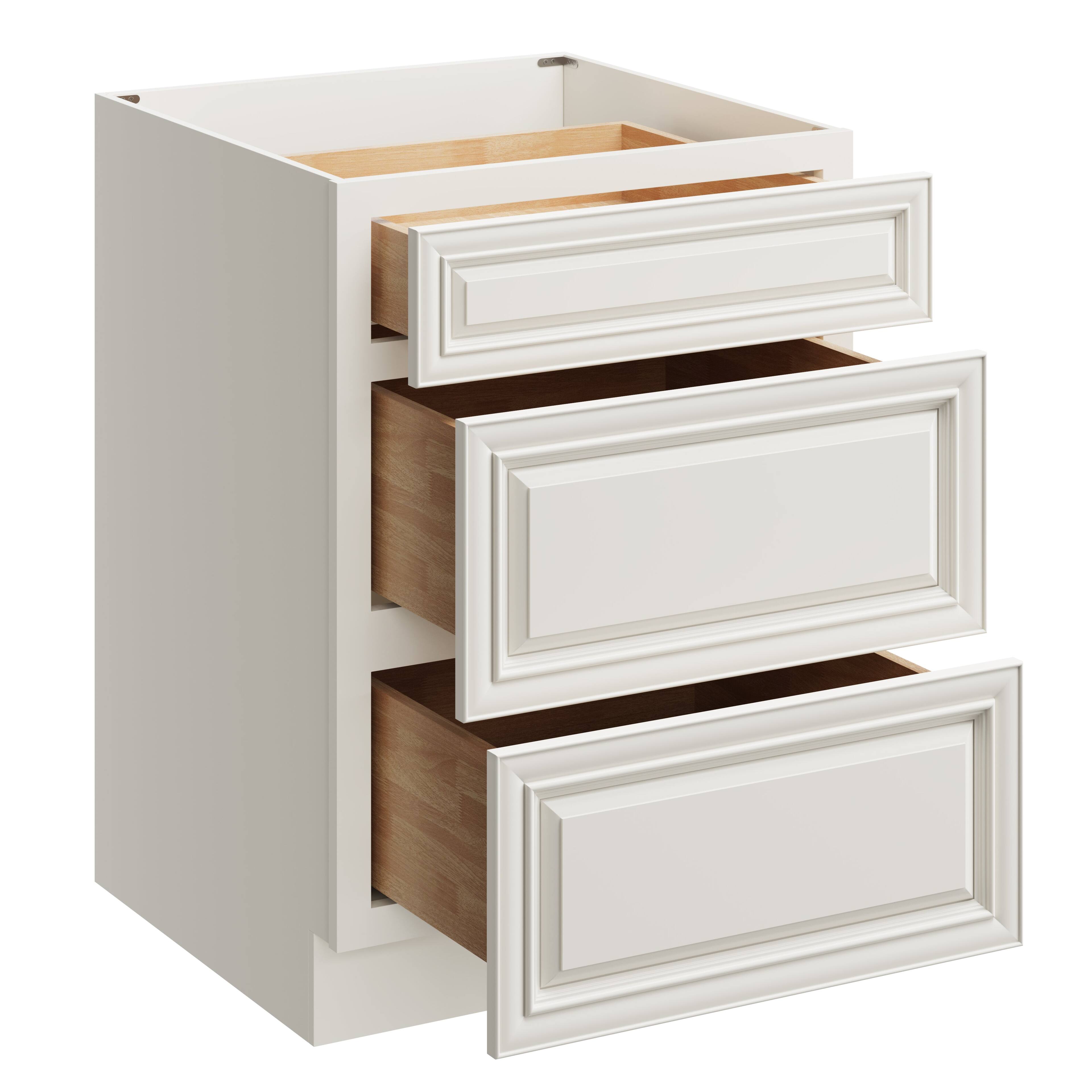 Boyel Living 24 Inch Kitchen Base Cabinet with 3 Soft Close Drawers ...