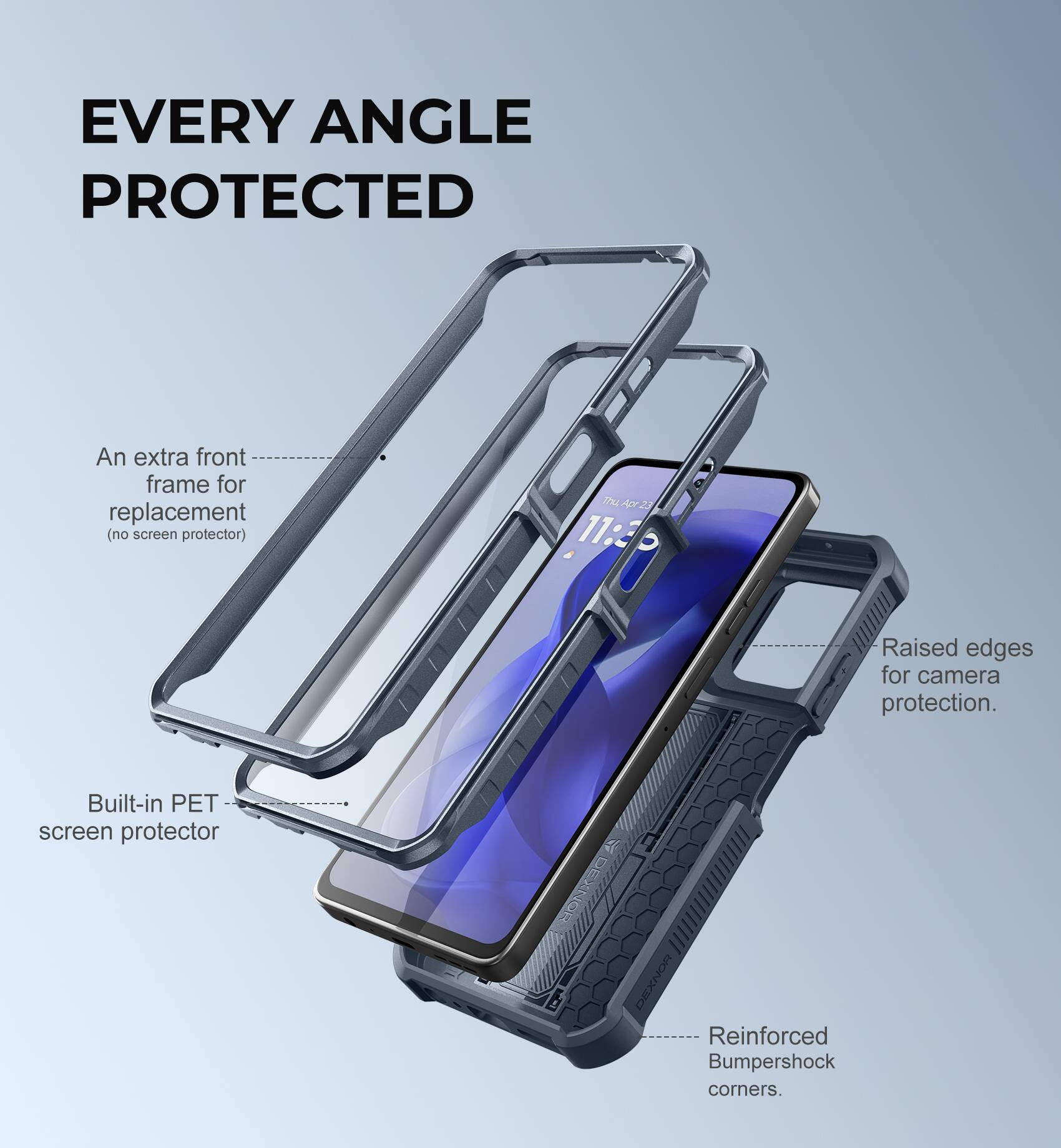 Dexnor Shockproof Phone Case for Motorola Moto G Power 5G 2025 with 2 ...
