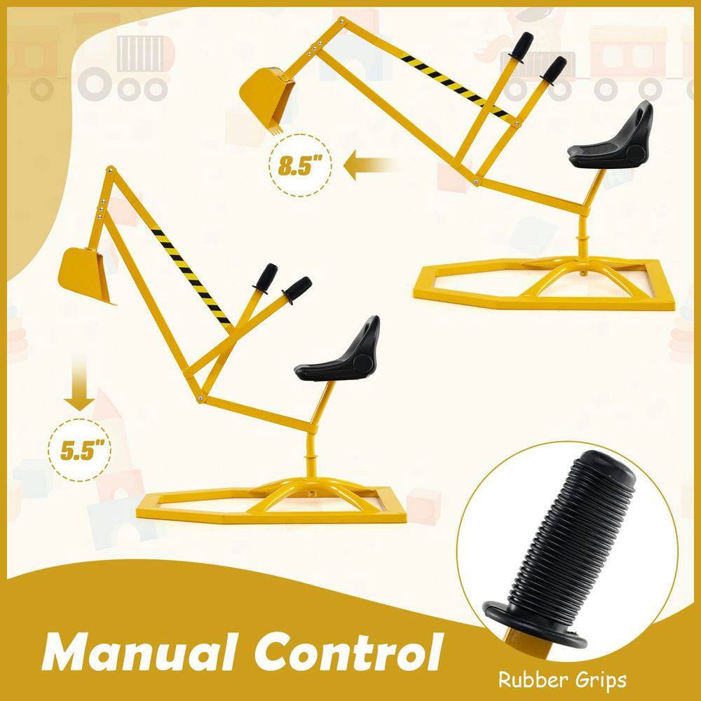 Resenkos Sandbox Toy Digger with 2 Handed Controls & Flexible Shovel ...