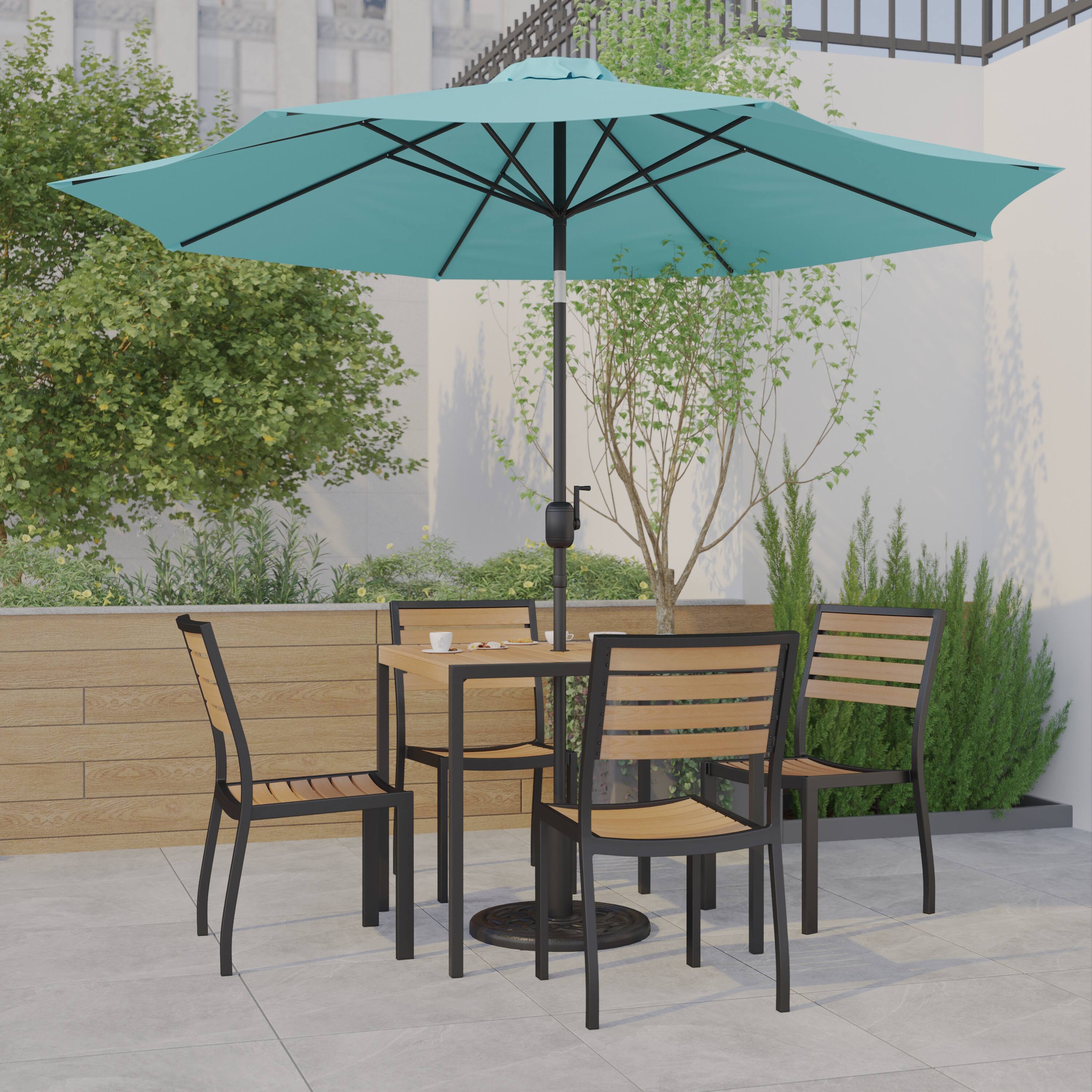 Alt View 1. Emma + Oliver - 7 Piece Patio Table Set - Synthetic Faux ...