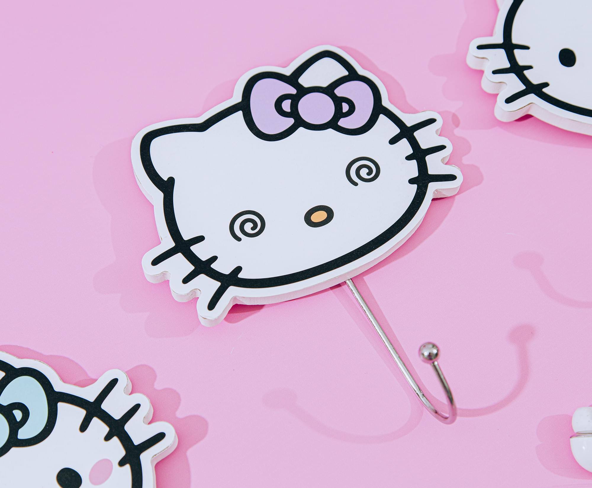 Silver Buffalo Sanrio Hello Kitty "Pretty Bows" Die Cut Wall Hooks Coat ...