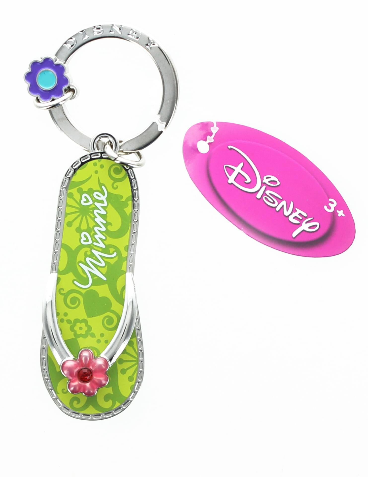 Disney Minnie Mouse Flip Flop Pewter Key Ring Green 24166 - Best Buy