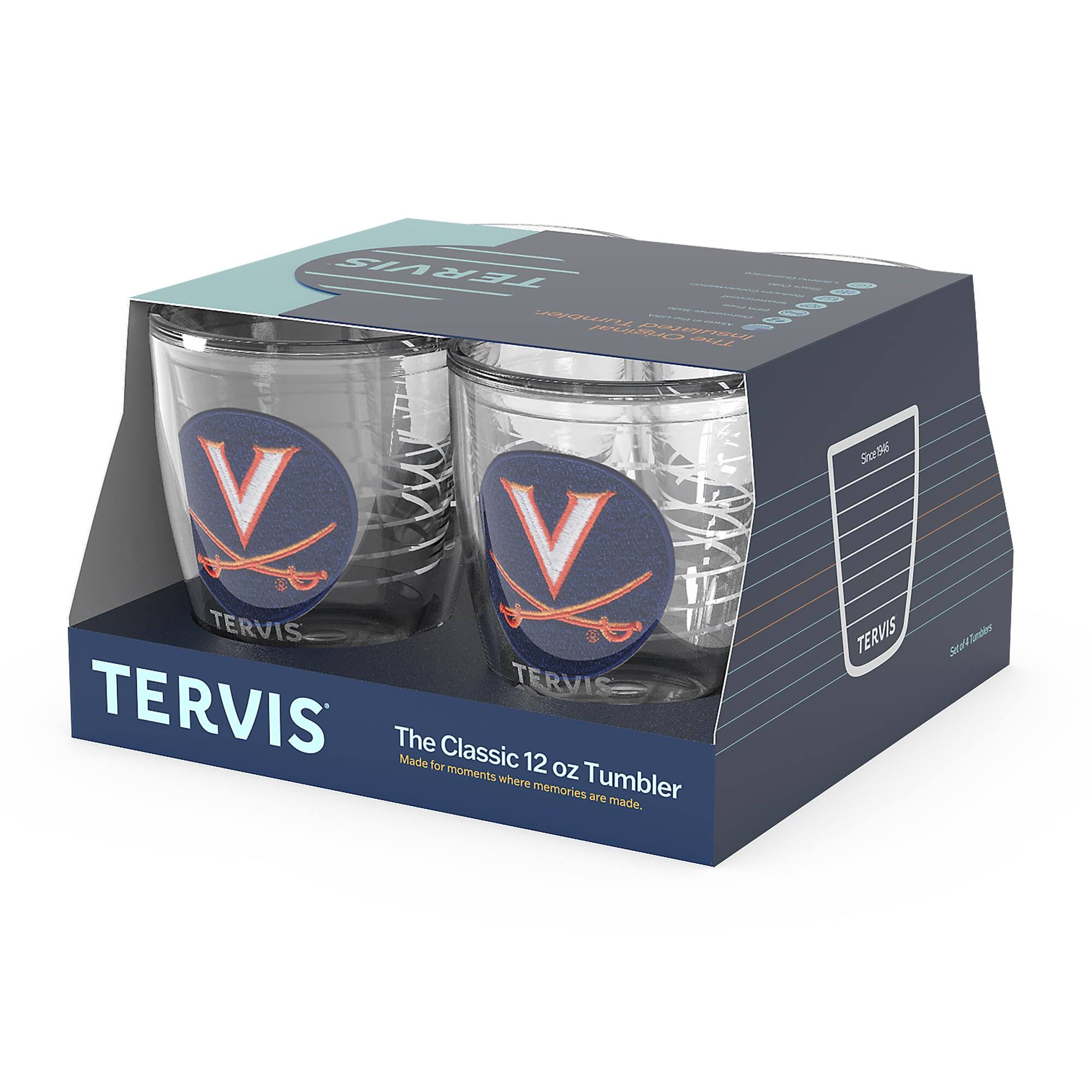 Tervis Virginia Cavaliers 4 Pack 12oz. Emblem Tumbler Set Multicolor ...