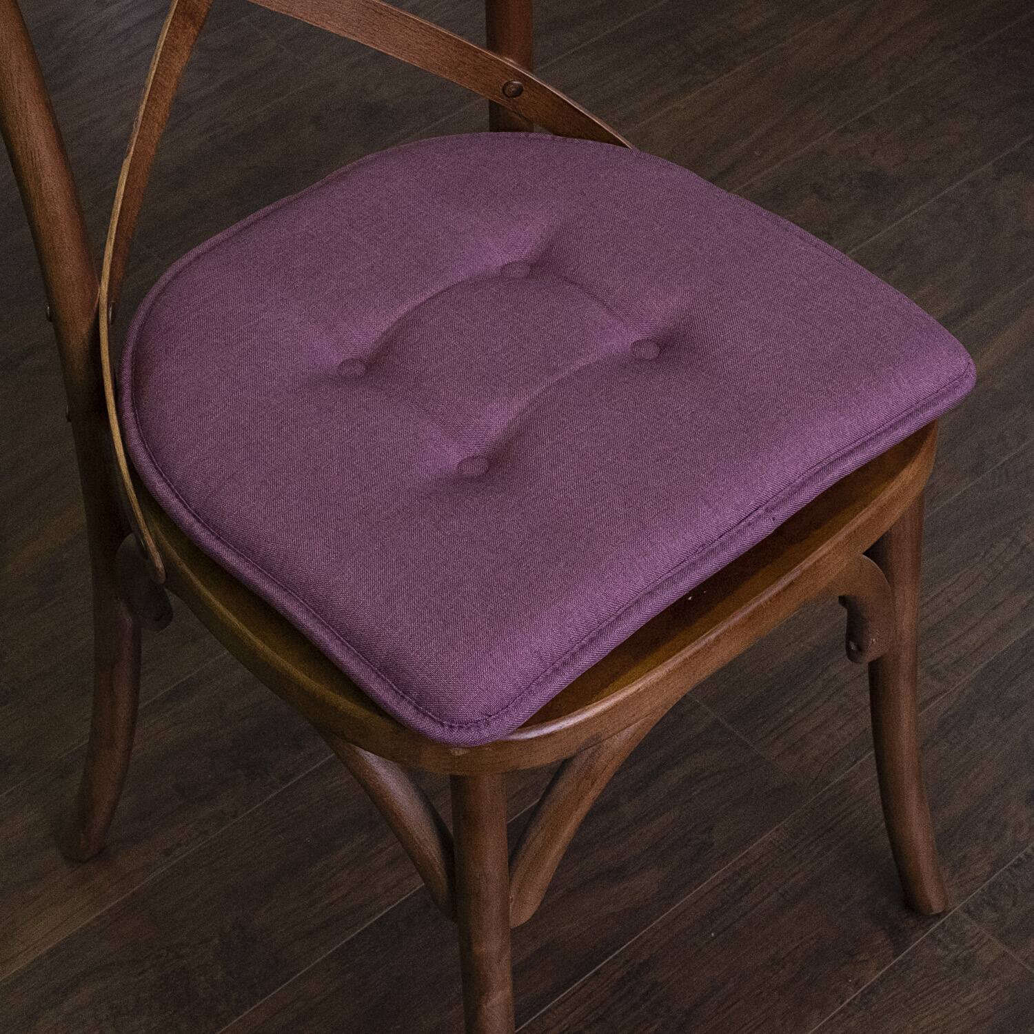 Sweet Home Collection Solid Color U Shaped Memory Foam 17" x 16" Chair ...