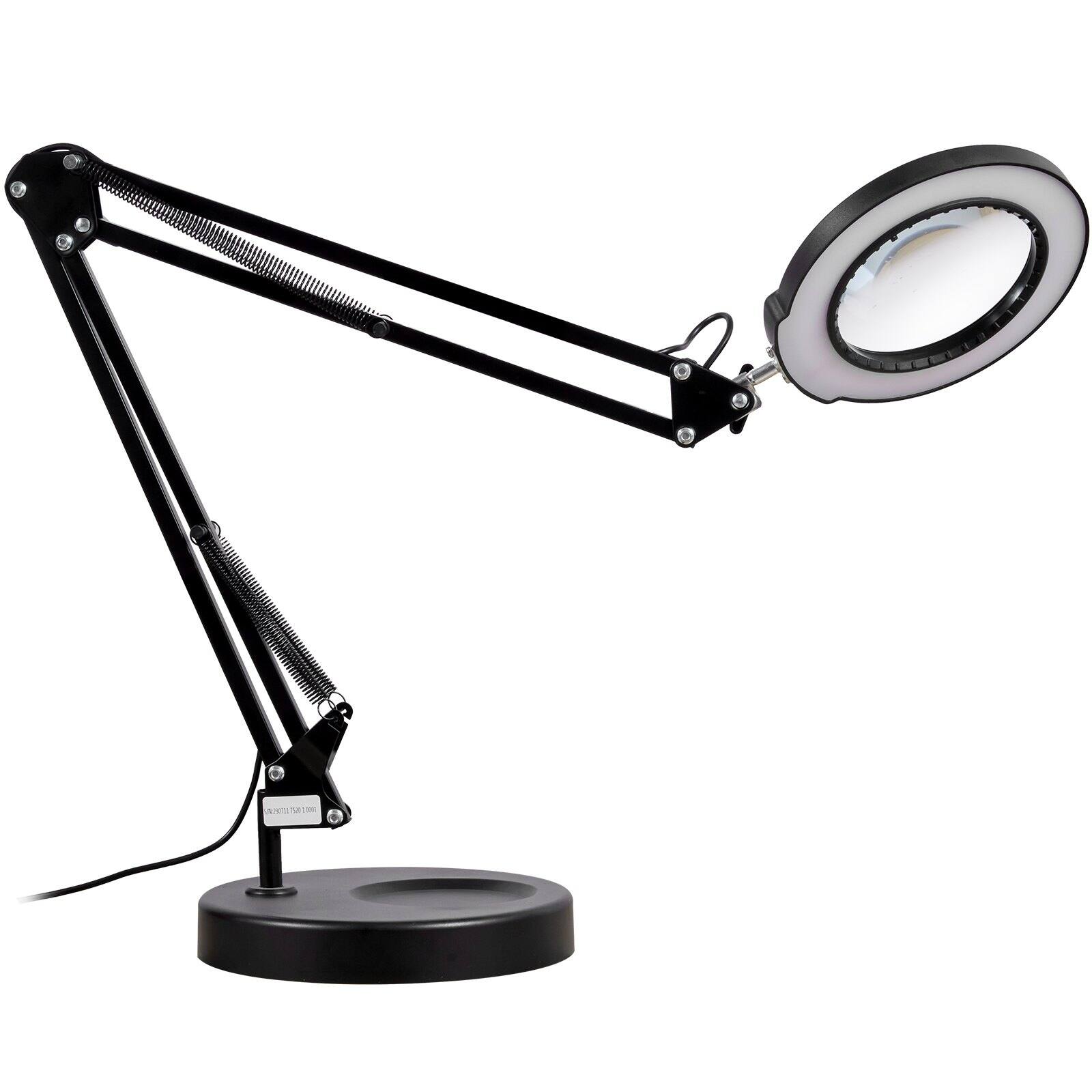 Glintex Magnifying Glass with Light and Stand, 5X Desk Magnifier Lamp ...