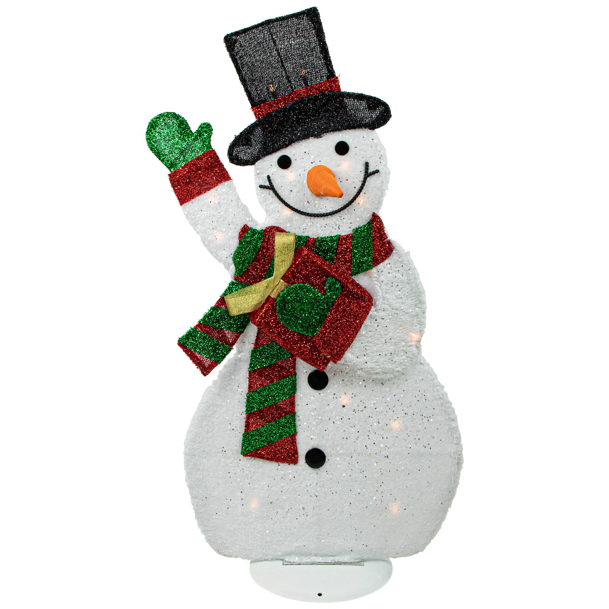 Northlight Lighted Waving Snowman Outdoor Christmas Decoration 32 ...