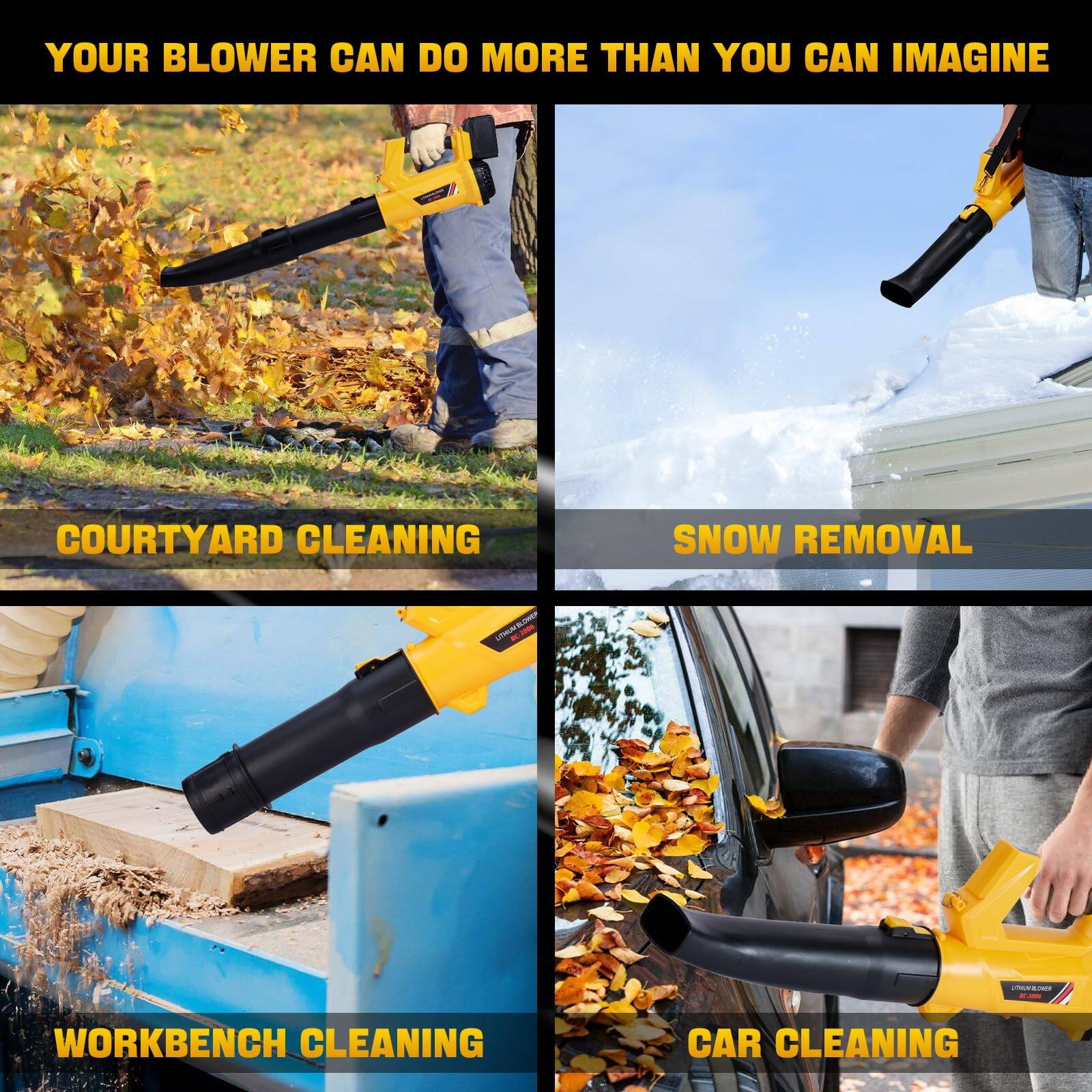 JETRANSPORT 21v Cordless Leaf Blower With 6.0 Ah | Lightweight Hand ...