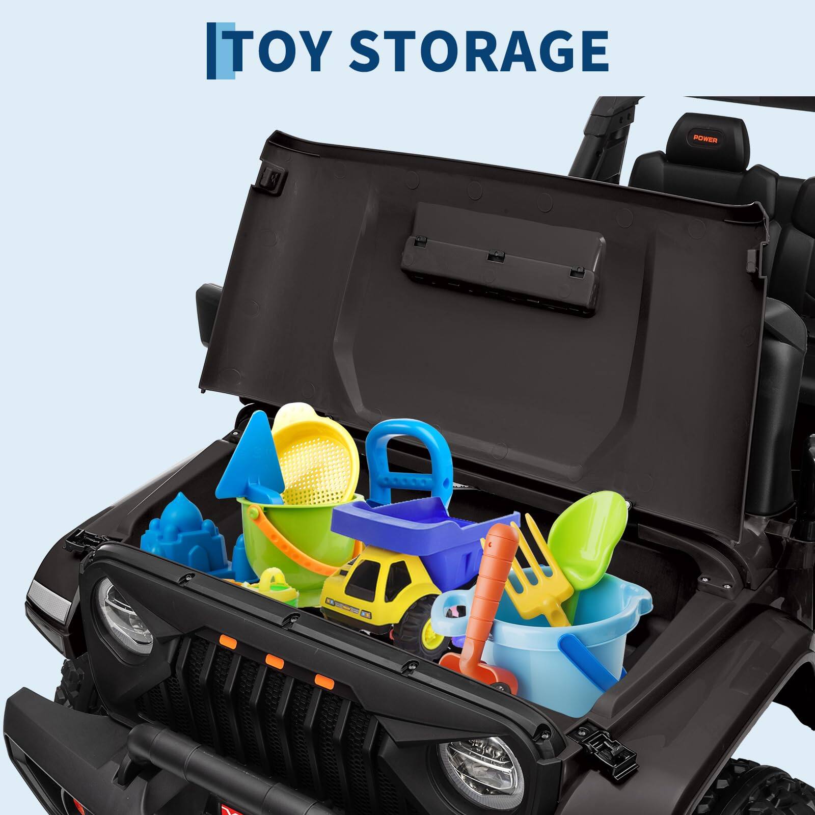 Acekool 12V Ride On Car for Kids Battery Powerd Toy Car with Remote ...