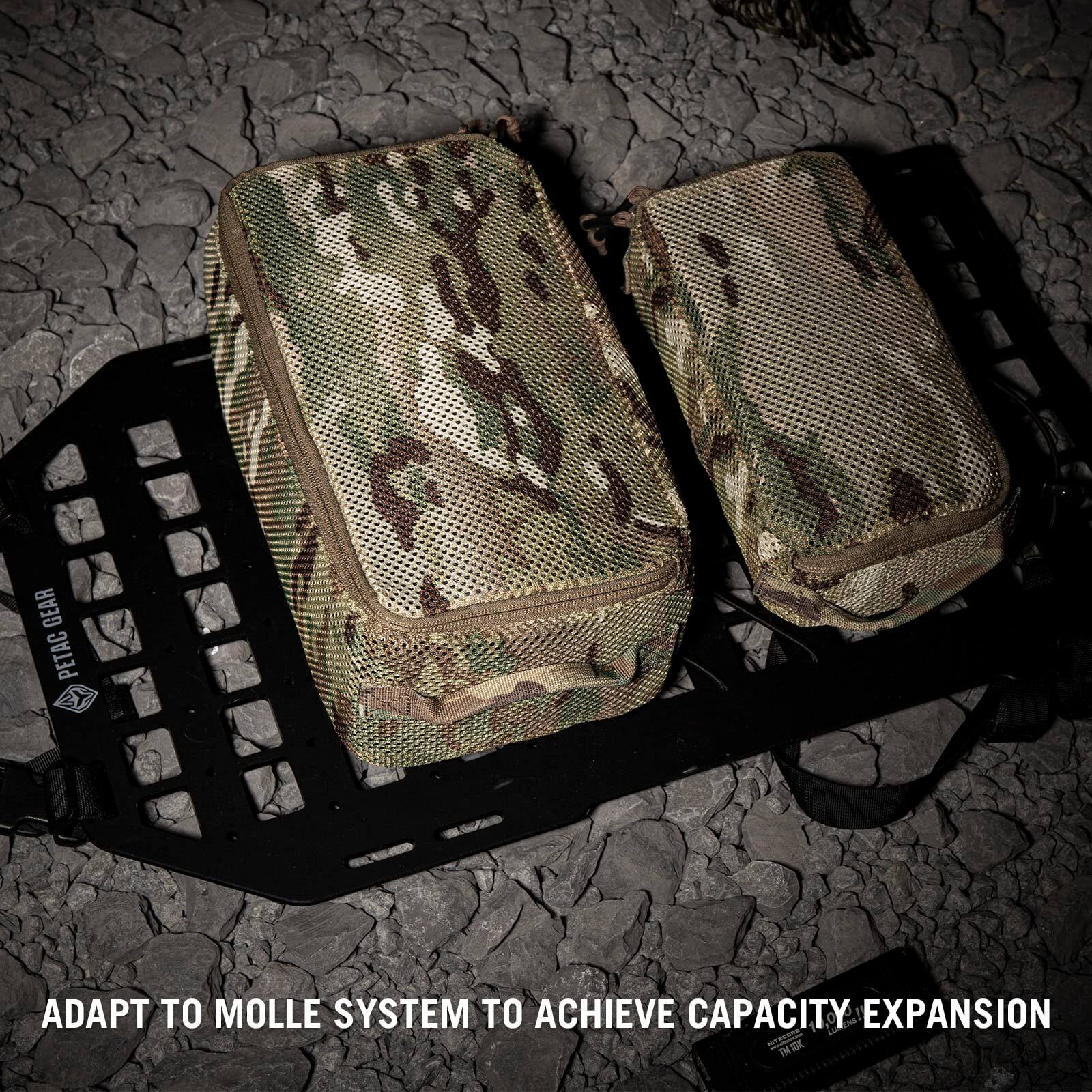 Fabibe 3 Tactical Modular Packing Cubes Large Capacity Mesh Storage Bag ...