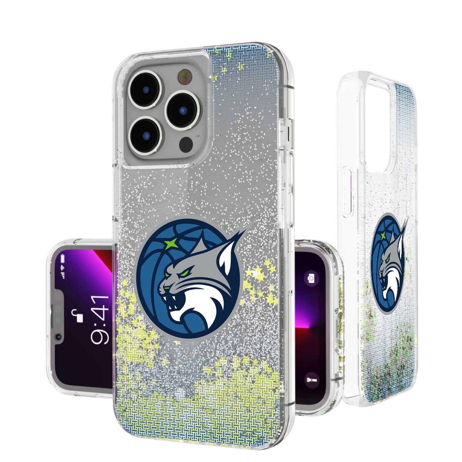 Keyscaper WNBA Minnesota Lynx Linen Logo iPhone Glitter Case 15 Pro Max ...