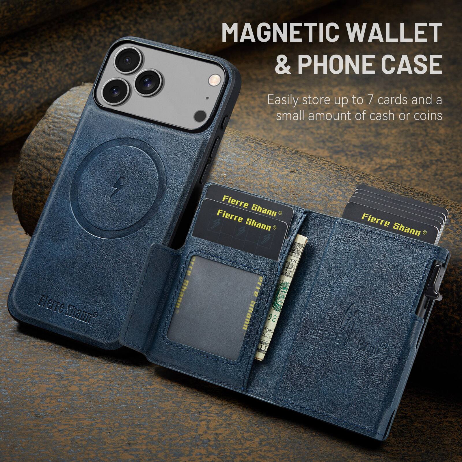 Dteck 2 in 1 Magnetic Wallet Case for Apple iPhone 17 Pro Max,RFID PU ...