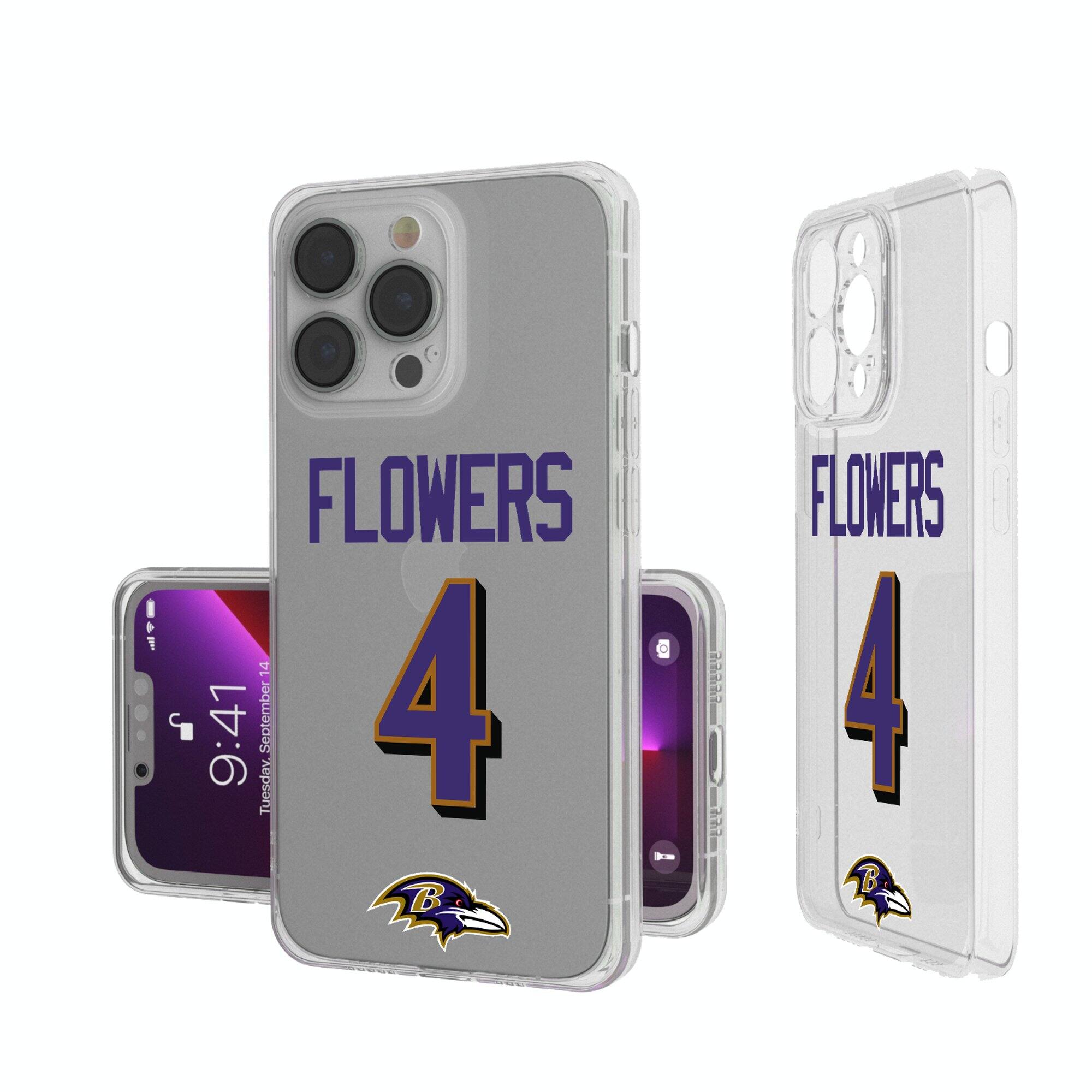 Keyscaper NFL Zay Flowers Baltimore Ravens iPhone Clear Case 14 ...