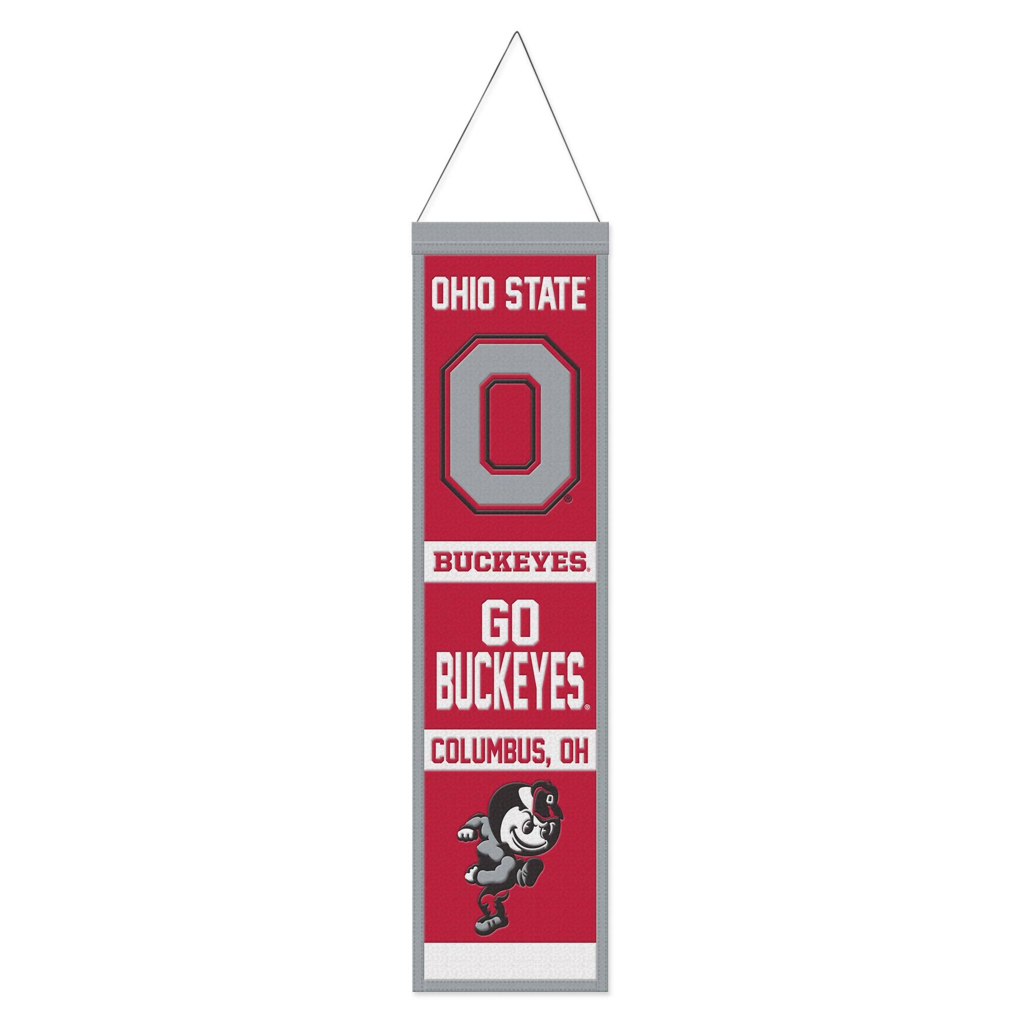 WinCraft Ohio State Buckeyes 8" x 32" Slogan Wool Banner Multicolor ...