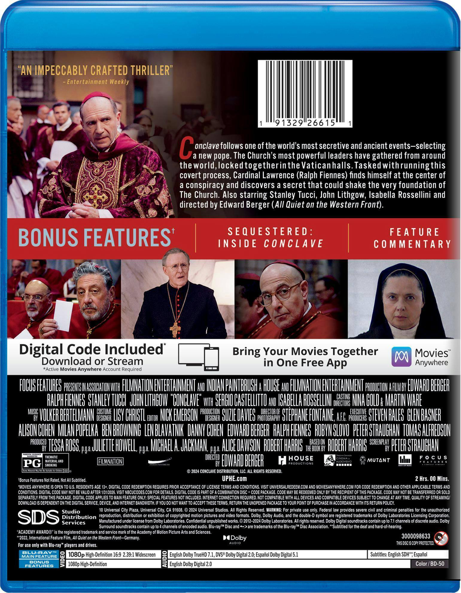 Conclave Blu ray + Digital [Blu ray] [Standard] - Best Buy